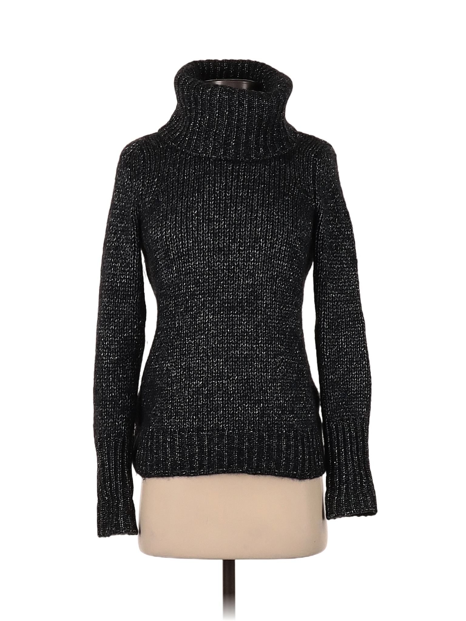 Christopher Fischer 100% Acrylic Color Block Marled Gray Turtleneck ...