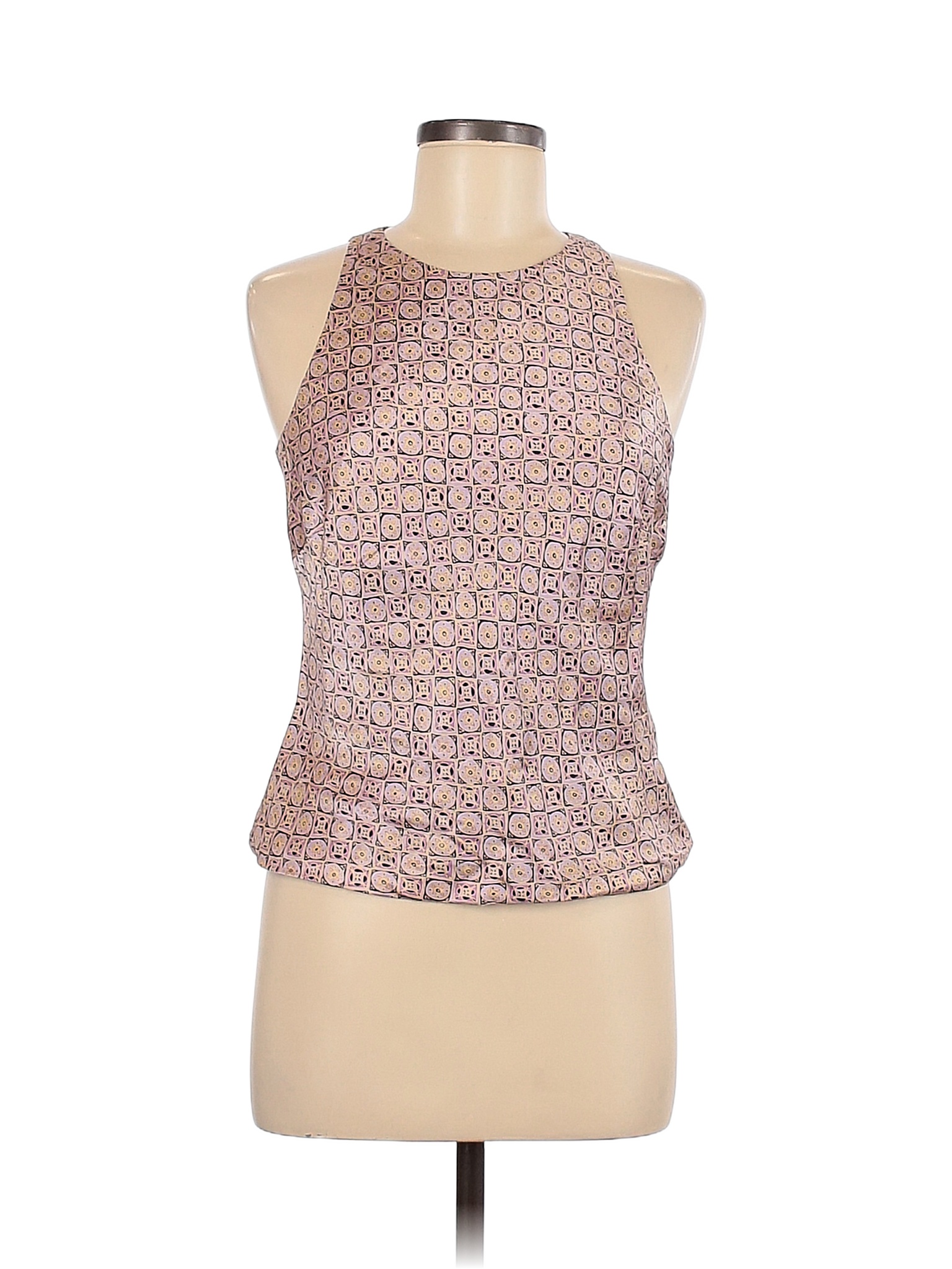 Ann Taylor 100 Silk Pink Sleeveless Silk Top Size 8 78 Off Thredup