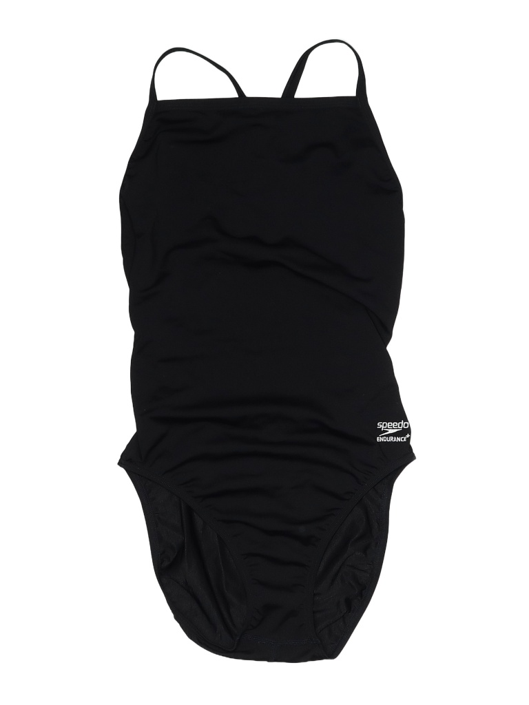 Speedo 100% Polyester Black One Piece Swimsuit Size 12 - 52% off | thredUP