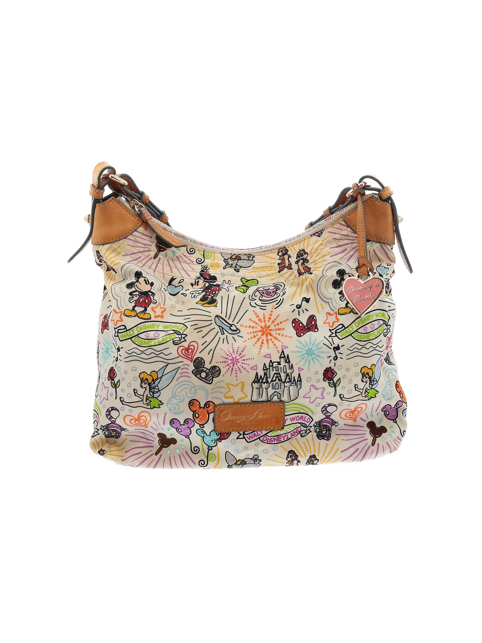 Dooney & Bourke For Disney Graphic Multi Color Ivory Hobo One Size - 20 ...
