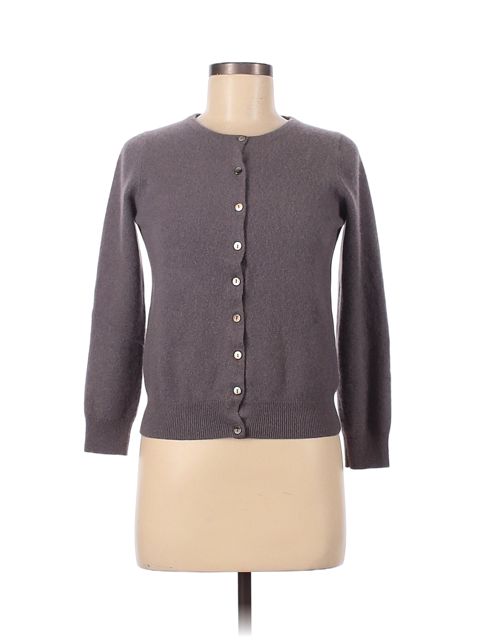 Boden 100% Cashmere Solid Gray Purple Cashmere Cardigan Size 10 - 63% ...