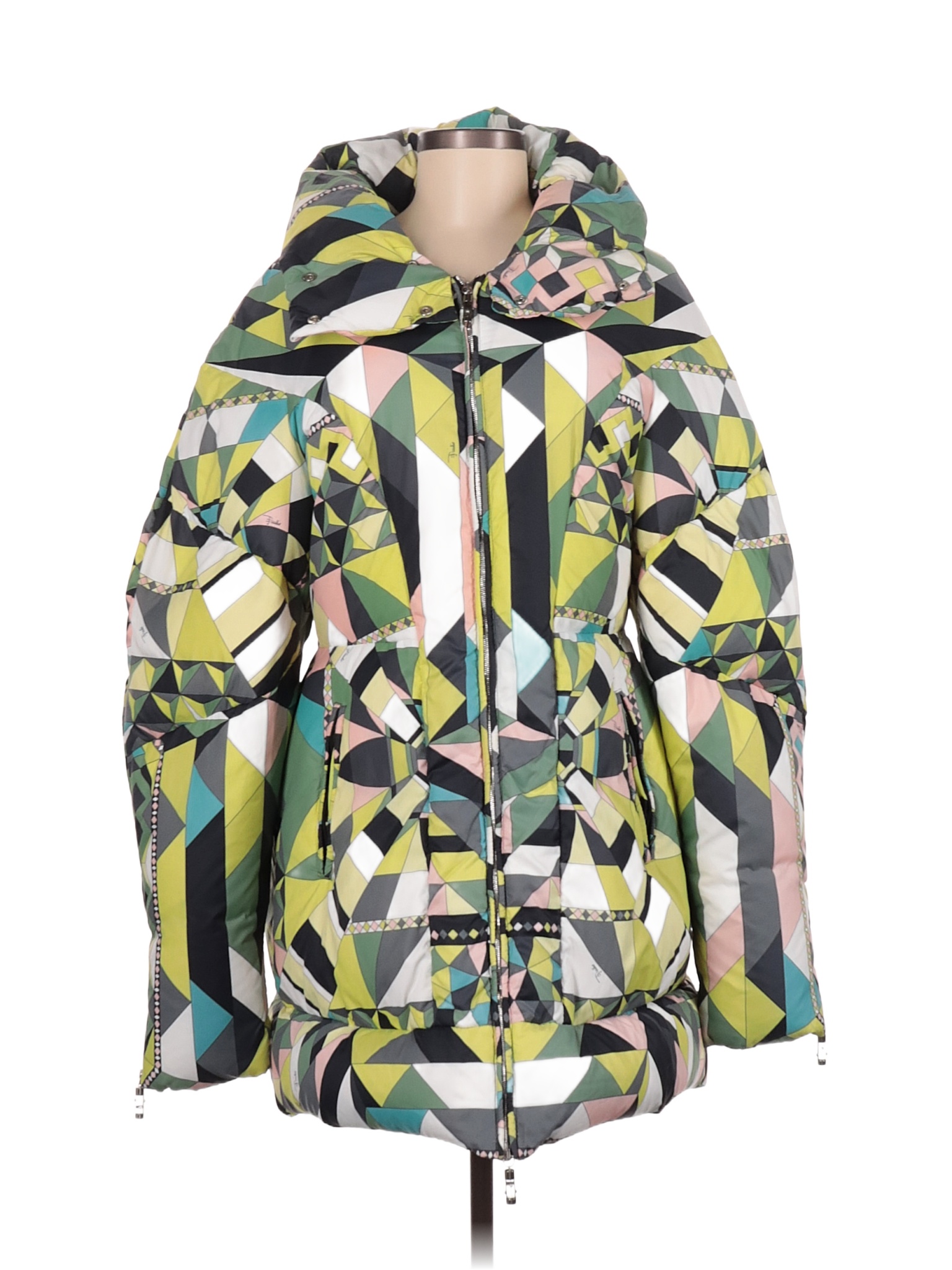 Emilio Pucci 100% Nylon Green Coat Size 42 (IT) - 80% off | thredUP