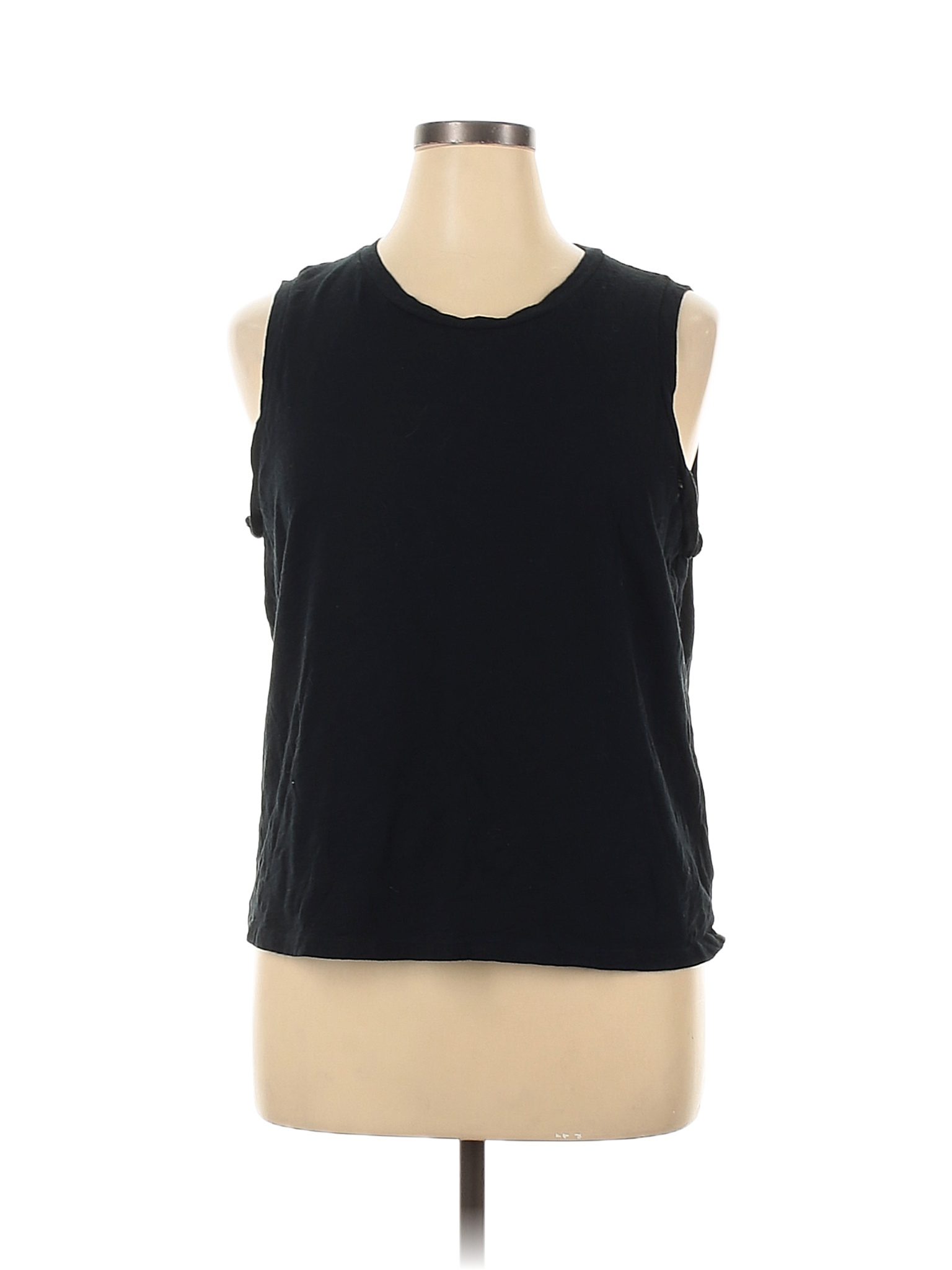 Gap 100% Cotton Solid Black Blue Tank Top Size XL - 60% off | thredUP