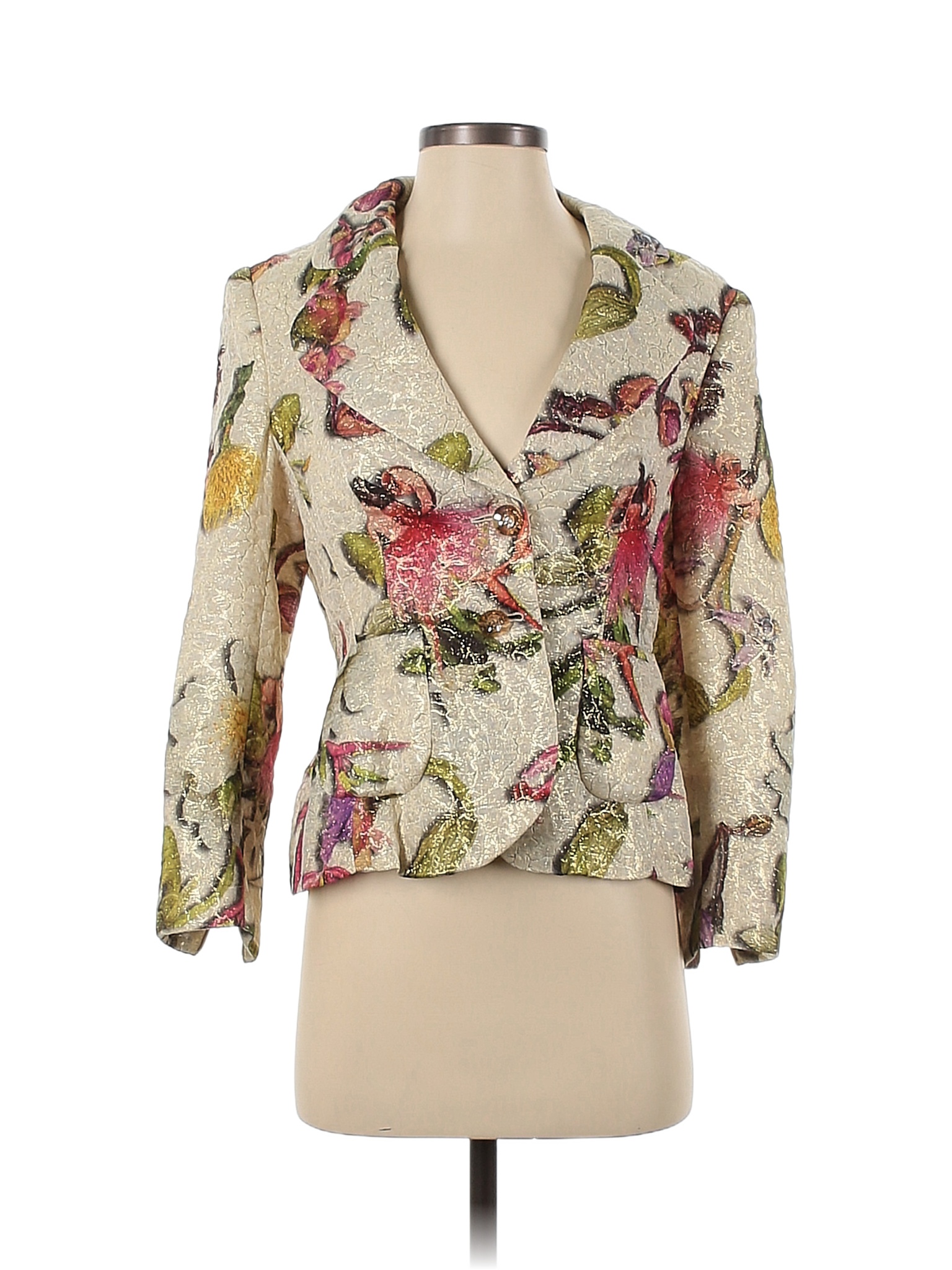 Escada Floral Motif Floral Brocade Ivory Blazer Size 36 (EU) - 90% off ...