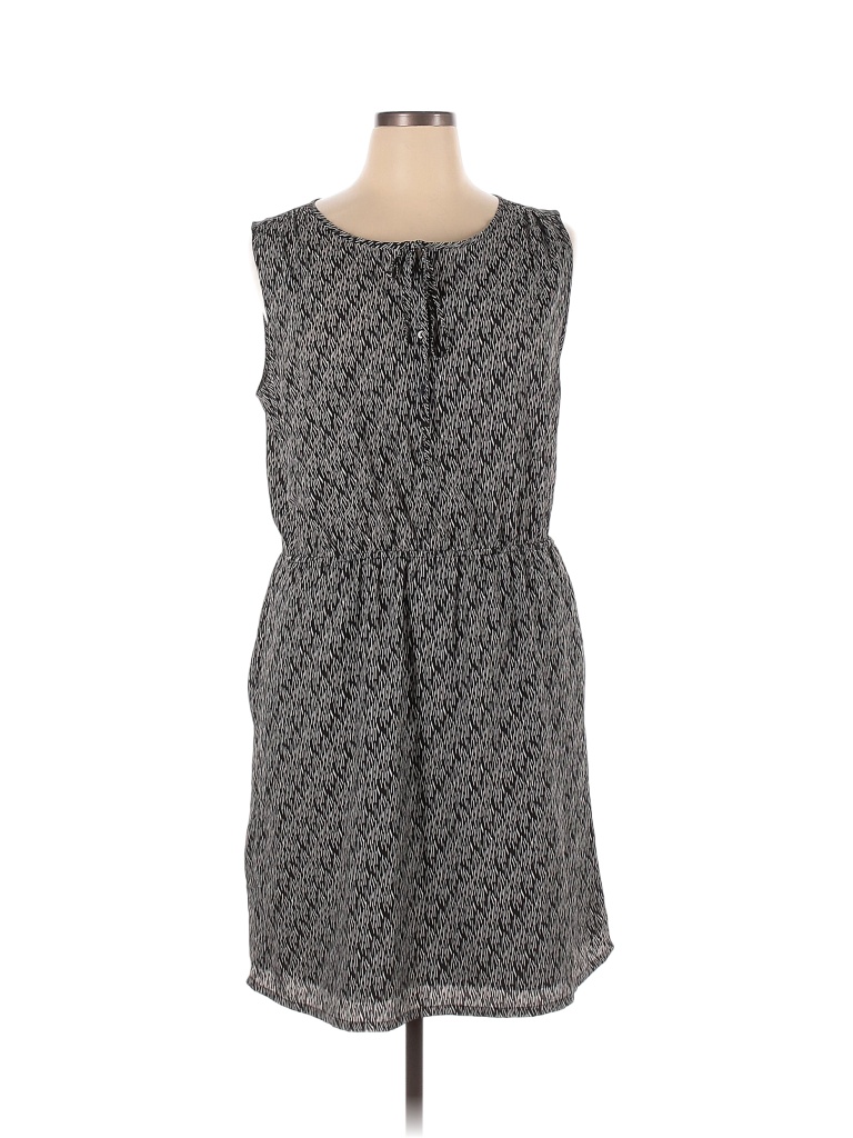 Ann Taylor LOFT Outlet Multi Color Black Casual Dress Size XL - 39% off ...