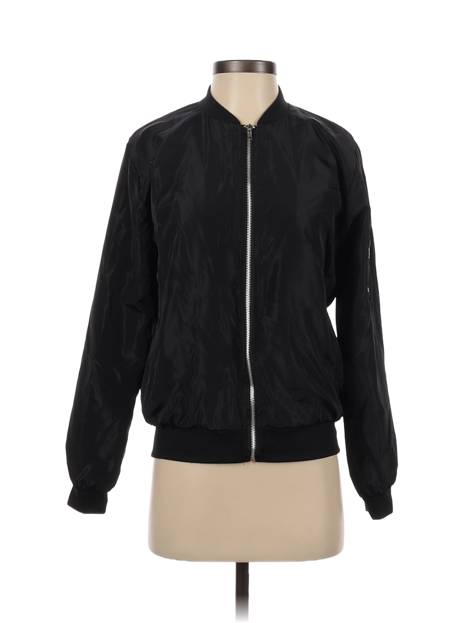 Allegra K 100% Polyester Solid Black Jacket Size S - 70% off | thredUP