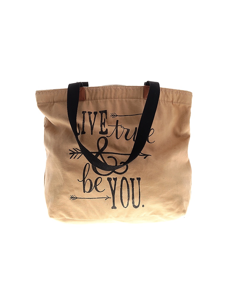 Thirty One 100% Cotton Graphic Solid Colored Tan Tote One Size - 60% ...