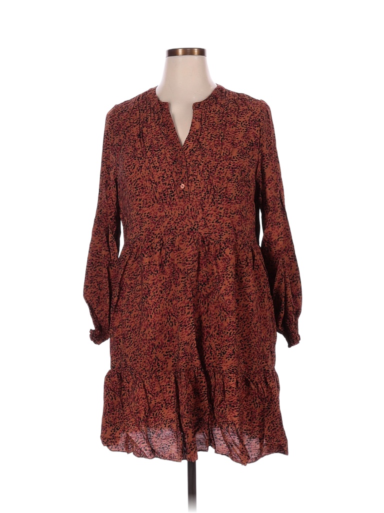 Terra And Sky 100 Rayon Orange Casual Dress Size 0x Plus 28 Off