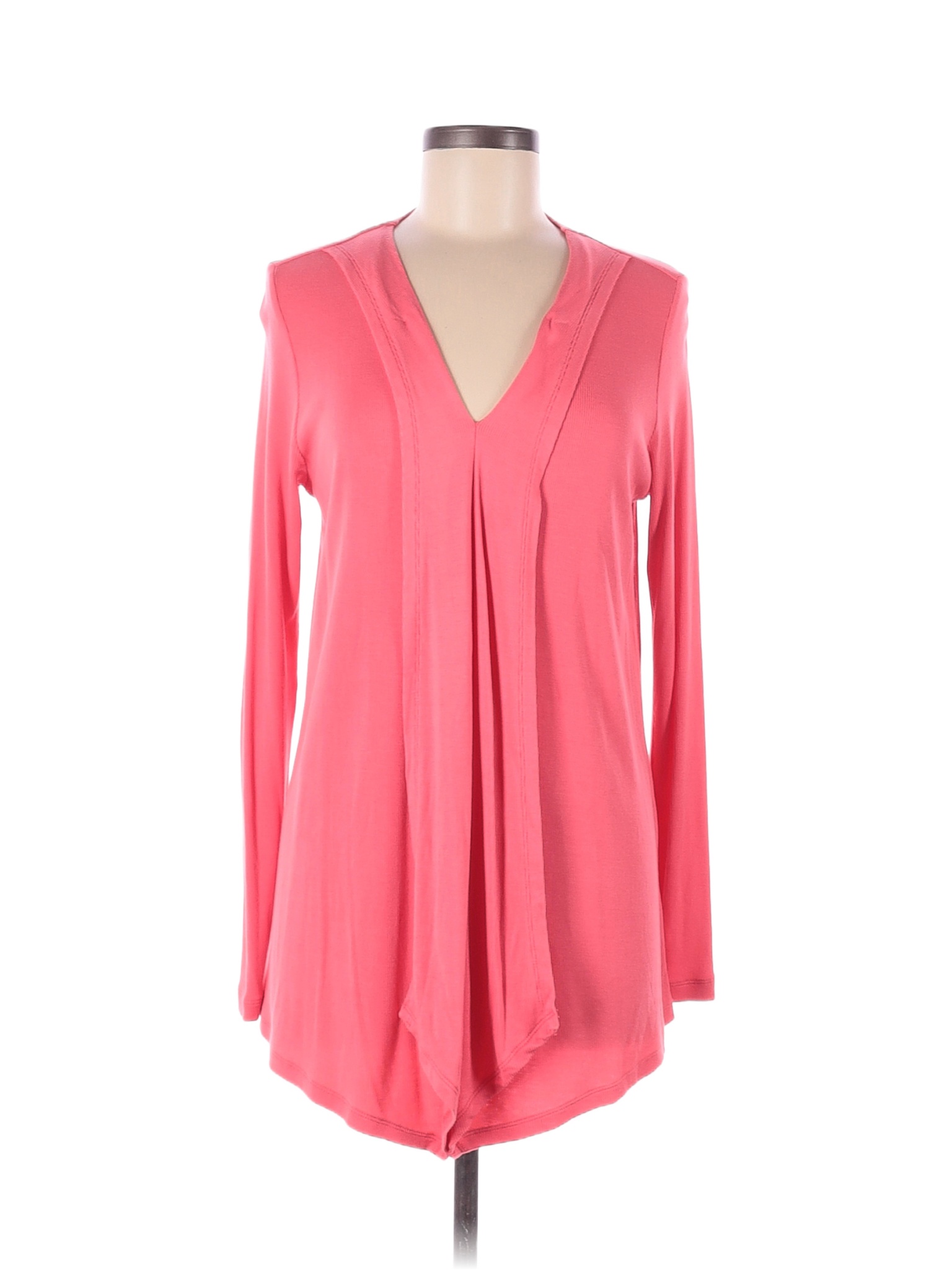 Belle By Kim Gravel Solid Colored Pink Long Sleeve Top Size M - 73% off | thredUP