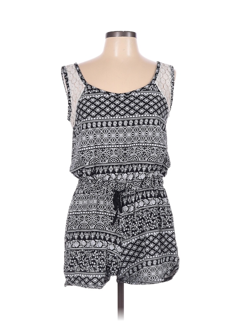 Derek Heart Multi Color Black Romper Size L - 53% off | thredUP