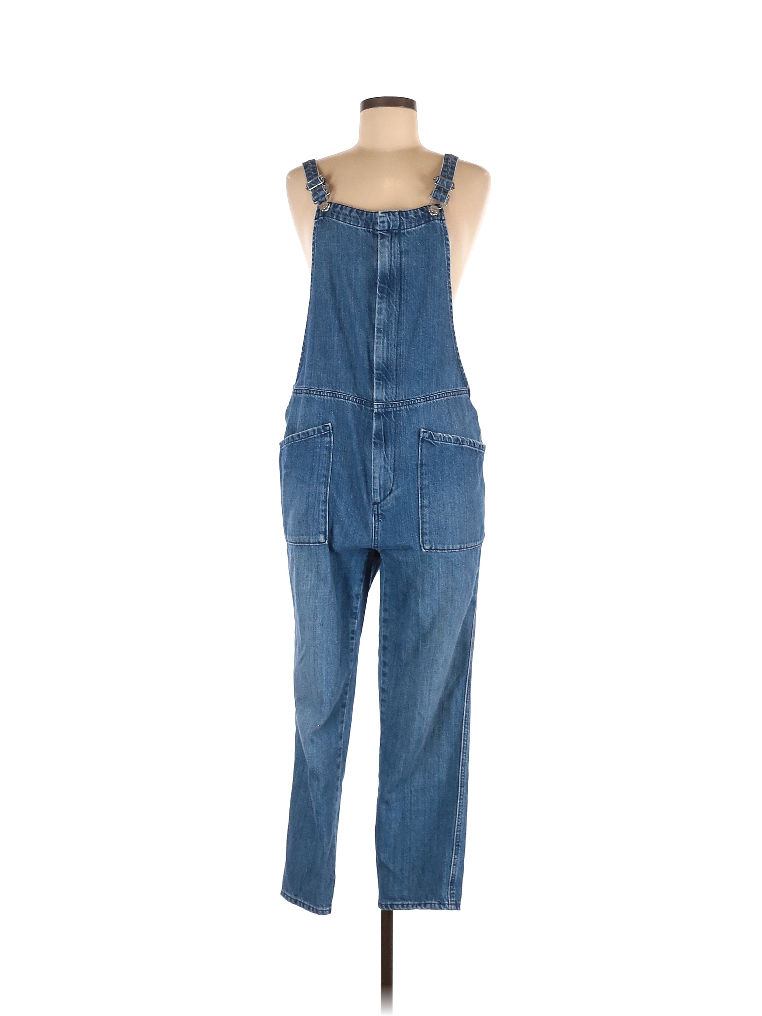 Madewell 100% Cotton Solid Blue Overalls Size M - 62% off | thredUP