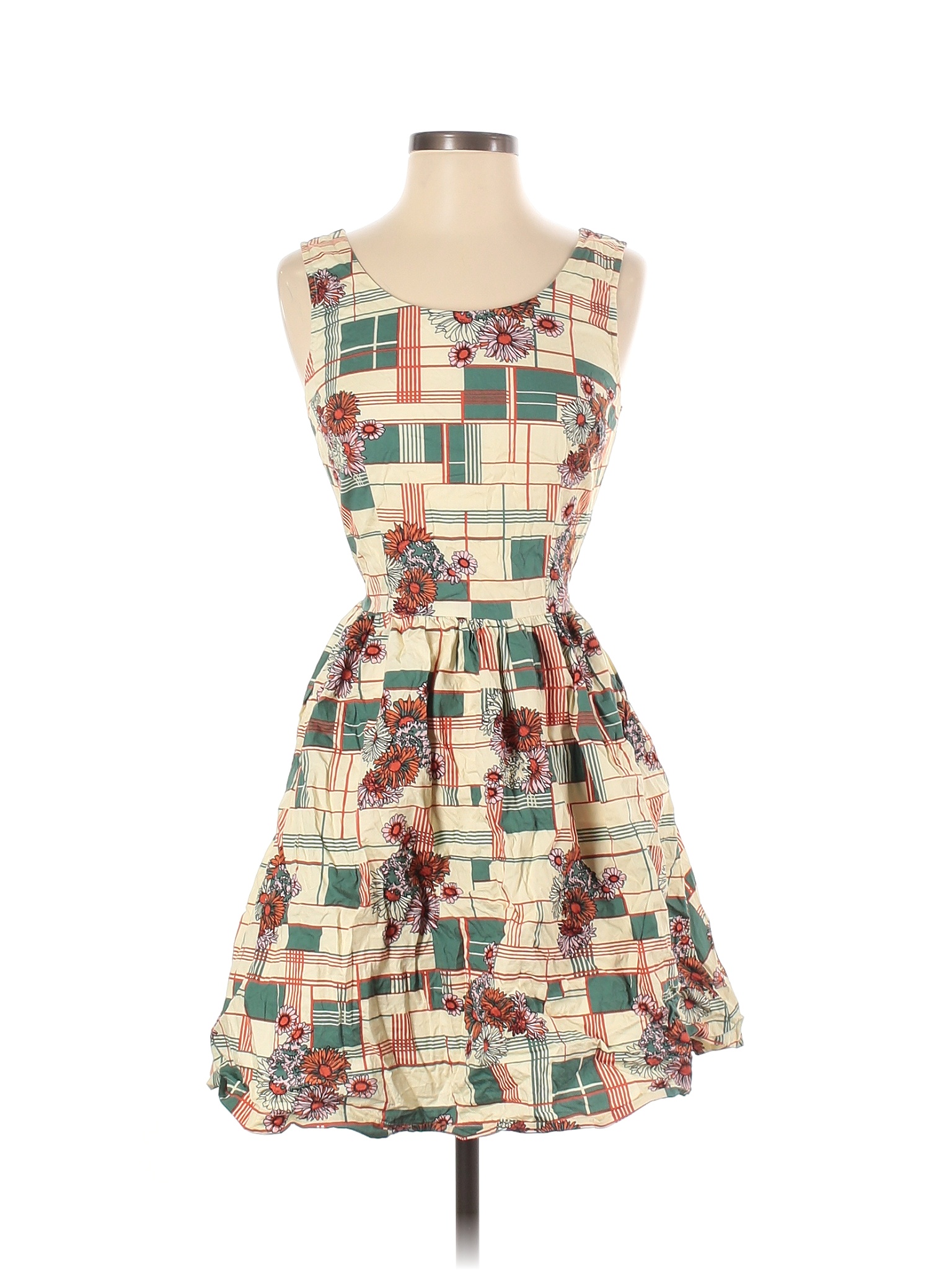 ModCloth 100% Cotton Green Casual Dress Size S - 54% off | thredUP