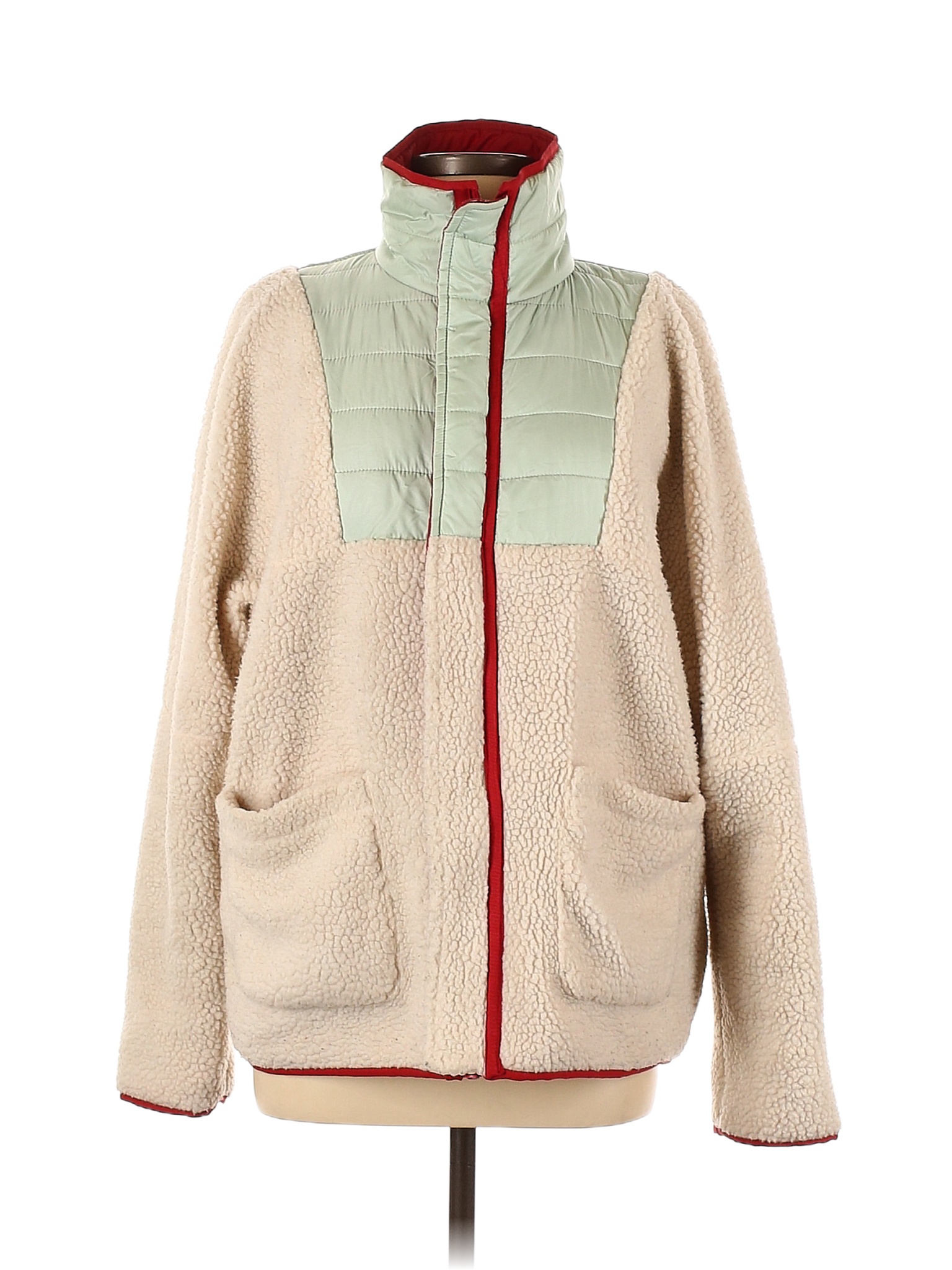 Urban Outfitters 100% Polyester Solid Colored Ivory Fleece Size M - 68% ...