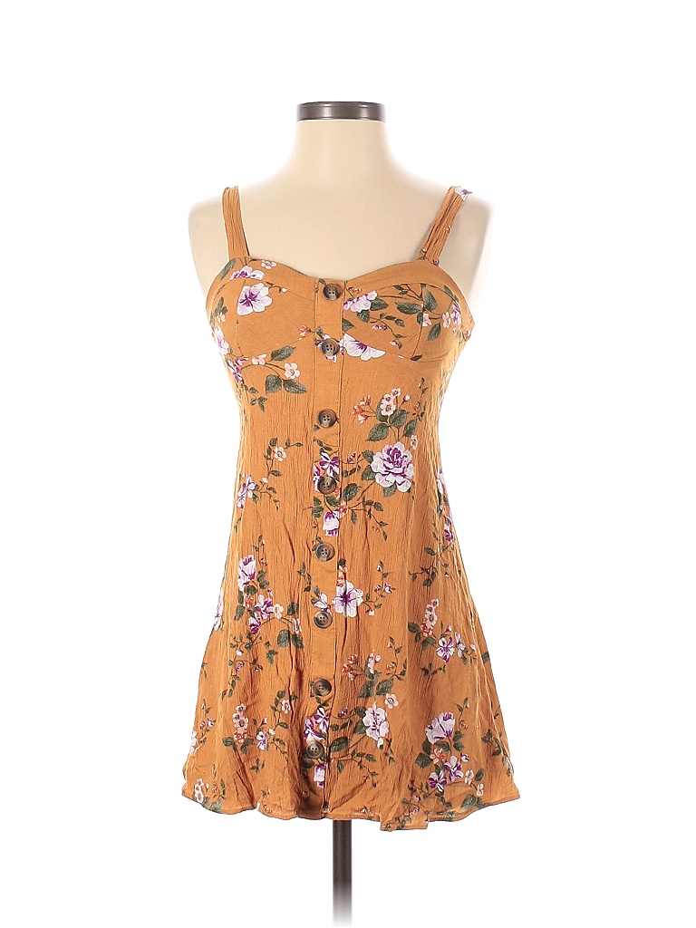 American Eagle Outfitters 100 Viscose Orange Sleeveless Blouse Size Xs