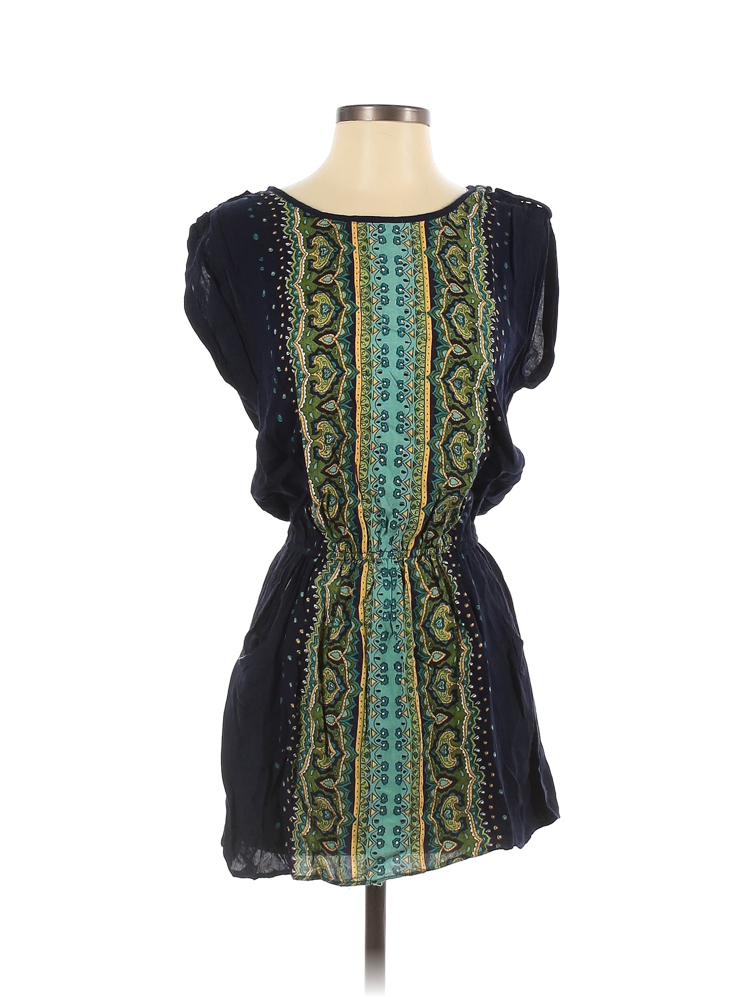 Angie 100% Rayon Multi Color Blue Casual Dress Size S - 84% off | ThredUp