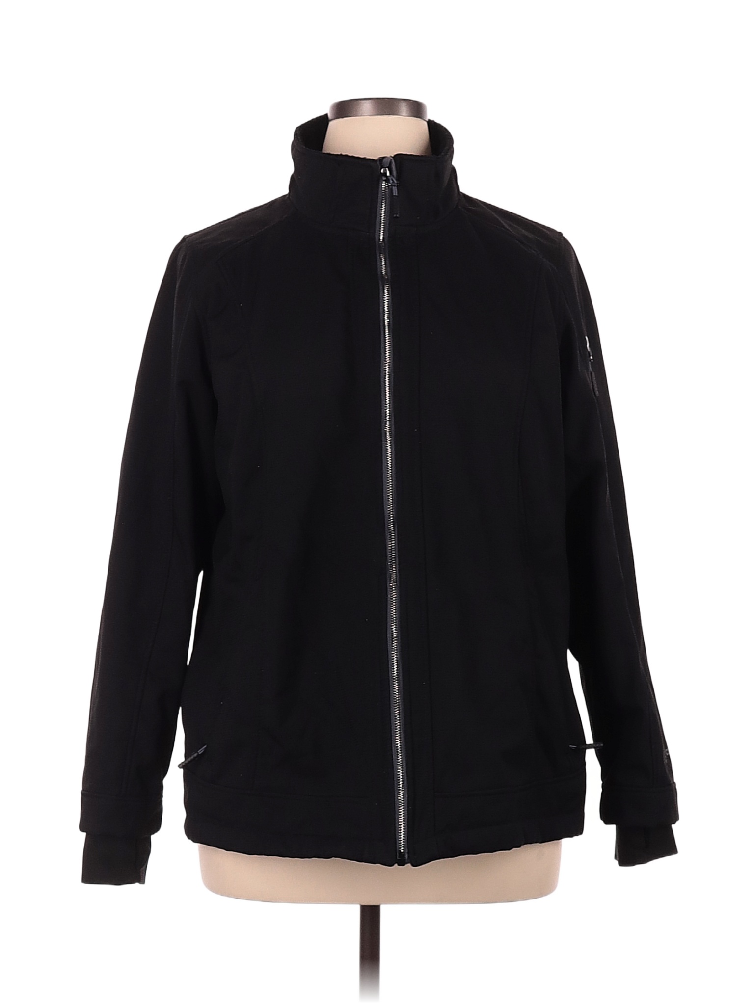 Free Country 100% Polyester Solid Black Jacket Size 1X (Plus) - 59% off ...