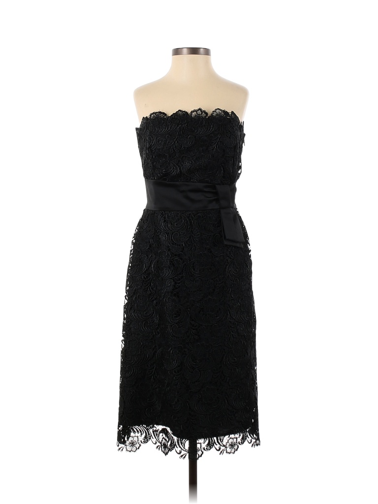 White House Black Market 100% Polyester Damask Black Cocktail Dress Size 4 - 95% off | ThredUp