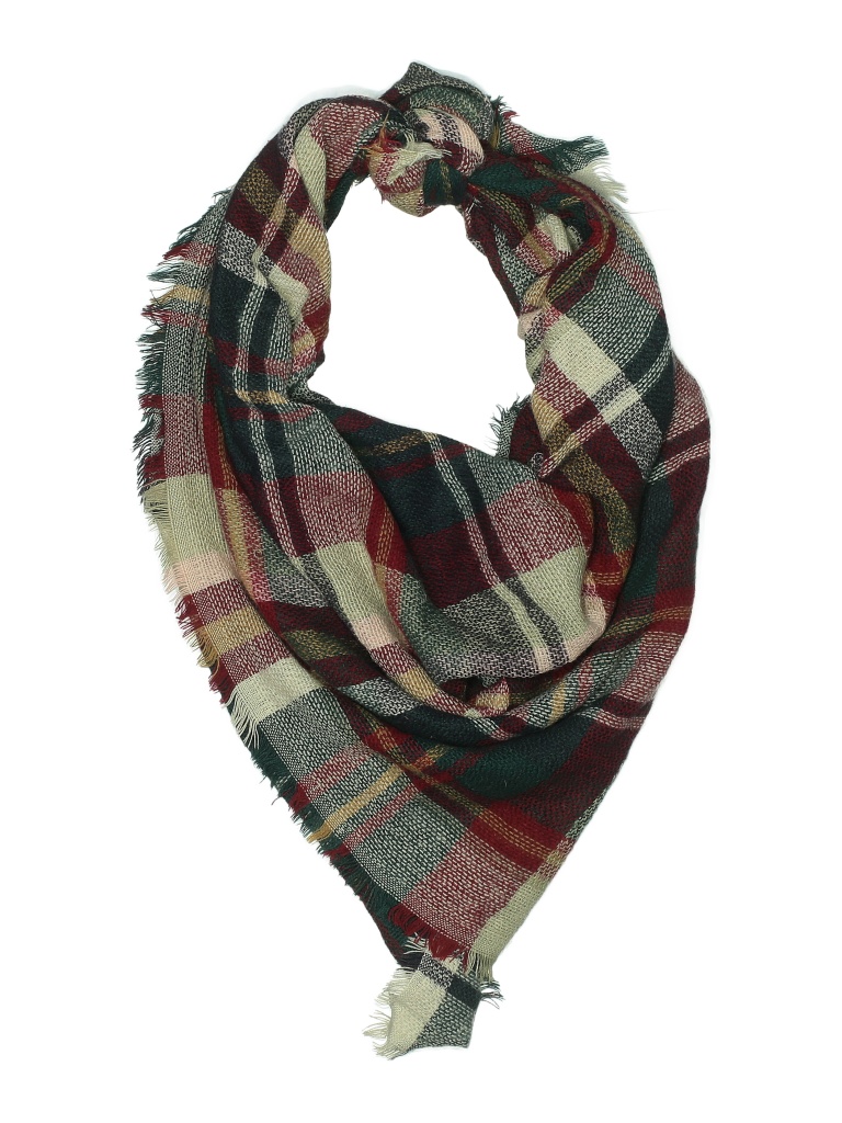 Unbranded Plaid Multi Color Green Scarf One Size - 60% off | thredUP