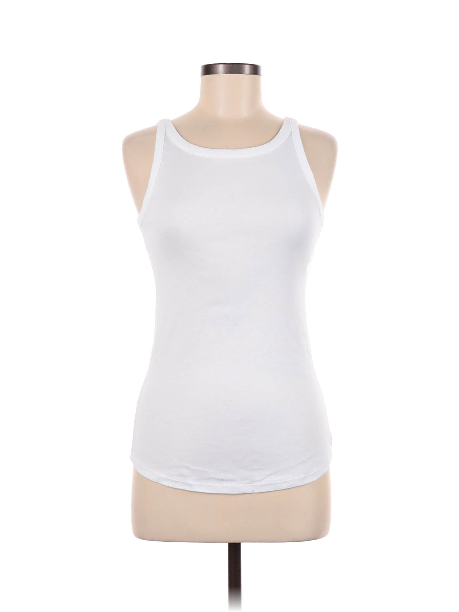 Ann Taylor Loft 100 Cotton Solid White Tank Top Size M 64 Off Thredup