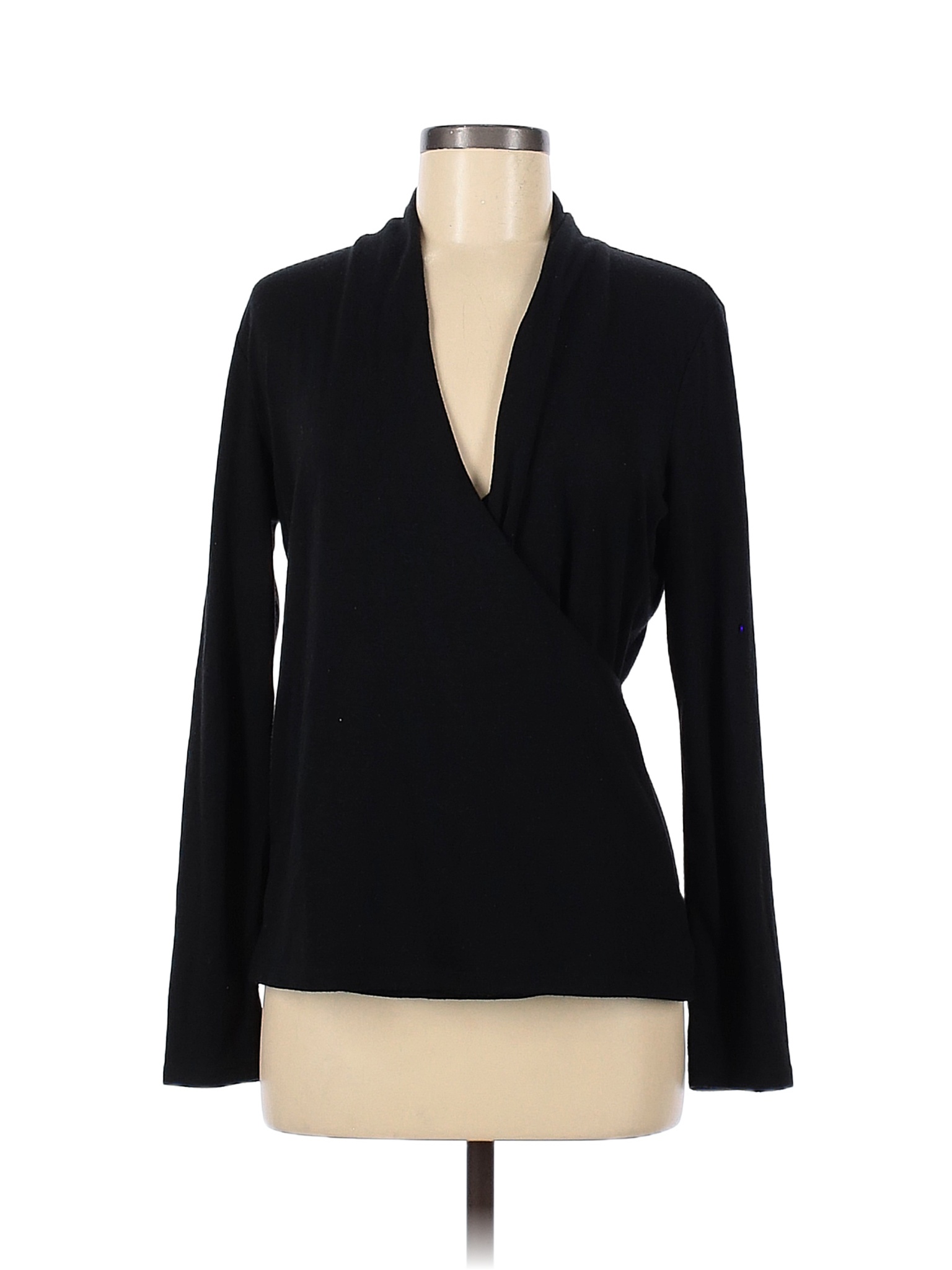 Talbots Solid Black Long Sleeve Top Size M - 79% off | thredUP