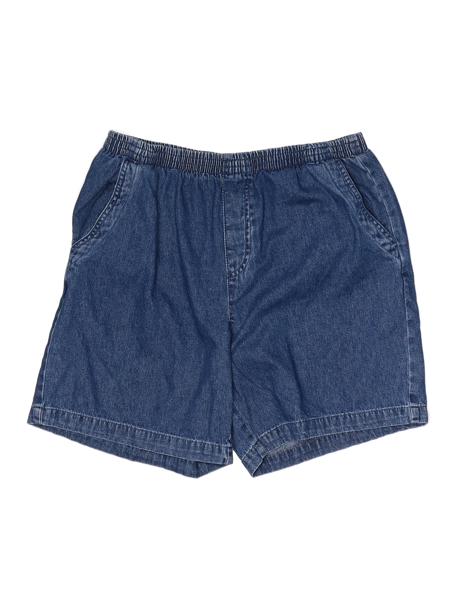 Laura Scott 100% Cotton Solid Blue Denim Shorts Size L - 31% off | thredUP