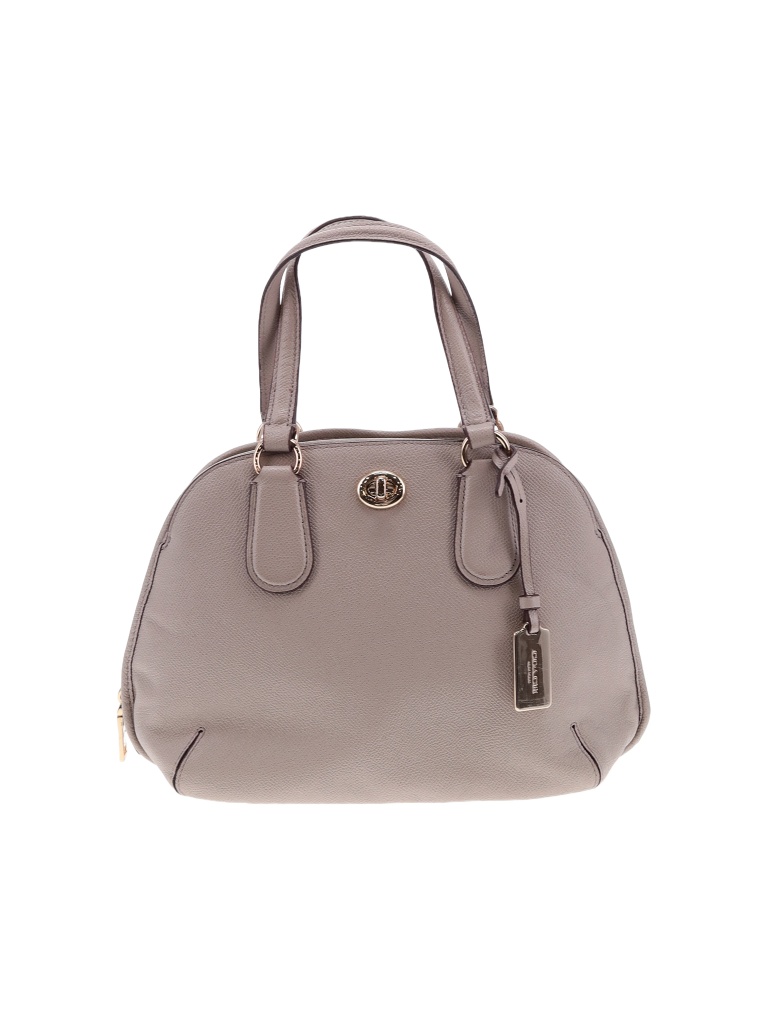 Coach Solid Gray Leather Satchel One Size - 87% off | thredUP