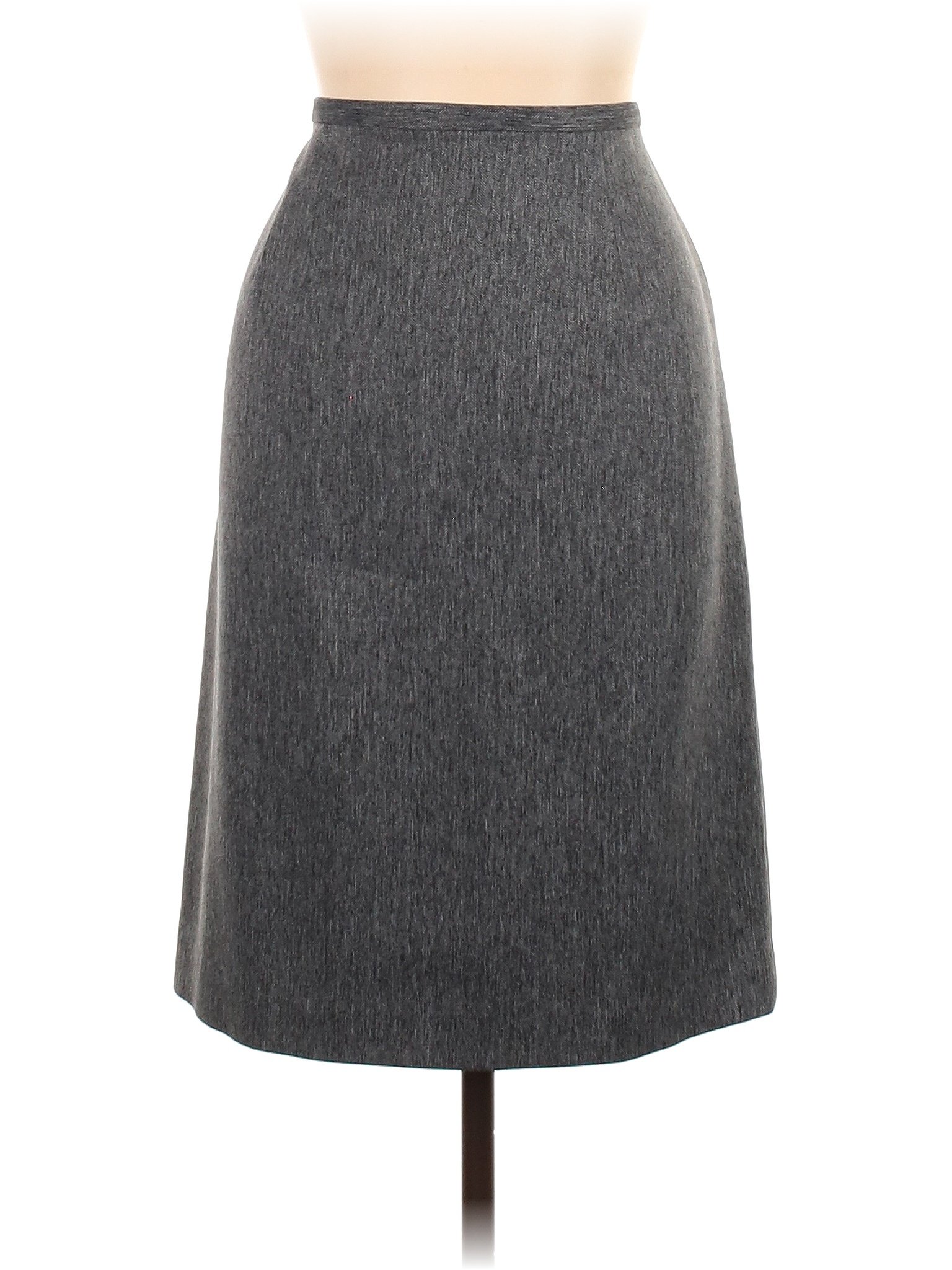 Shani Marled Solid Chevron-herringbone Gray Formal Skirt Size 12 - 97% ...