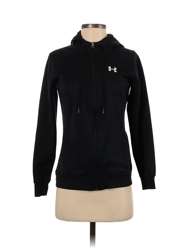 Under Armour 100% Polyester Solid Black Track Jacket Size XS - 61% off ...