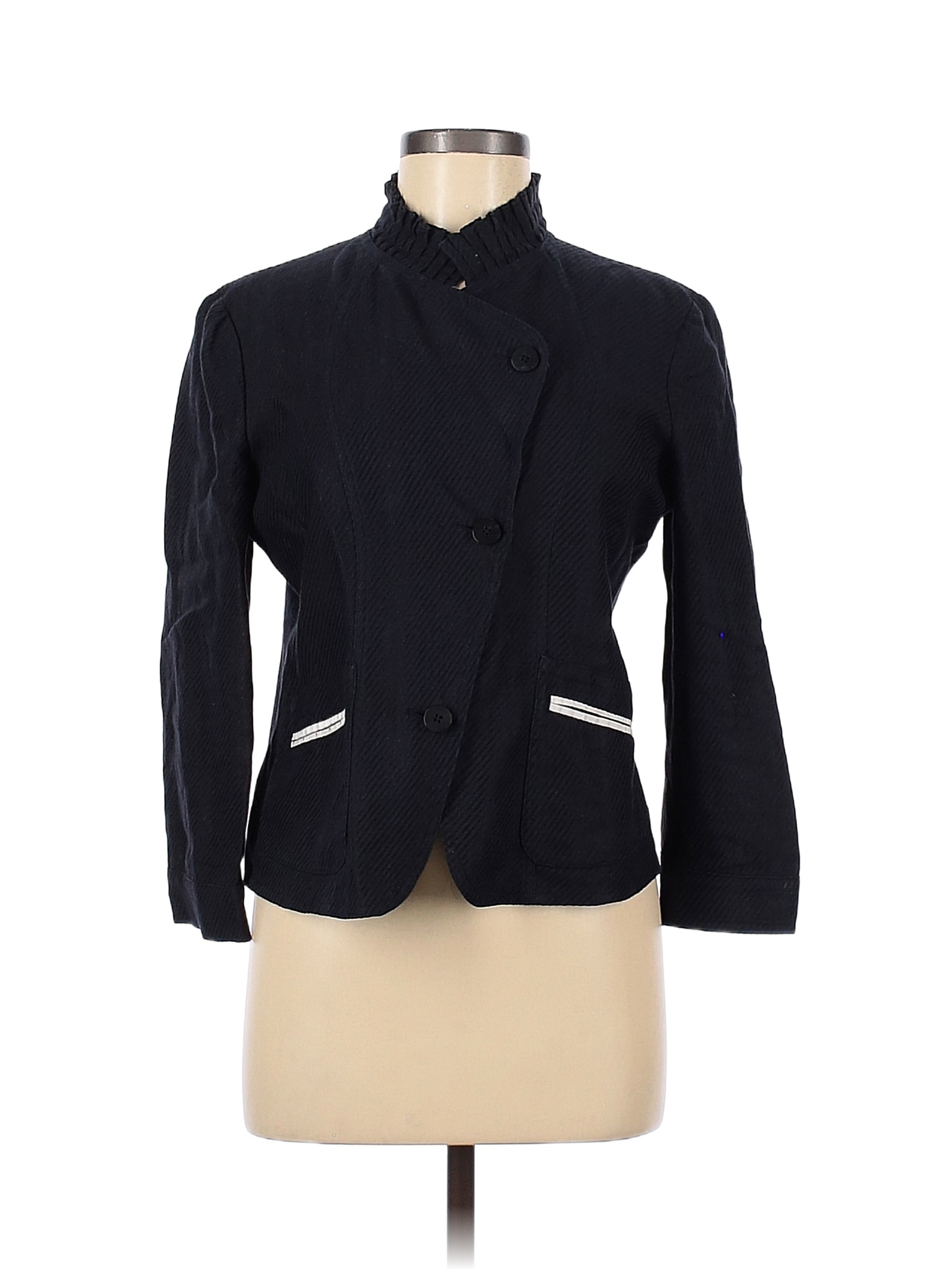 Armani Collezioni Solid Blue Blazer Size 6 - 90% off | thredUP