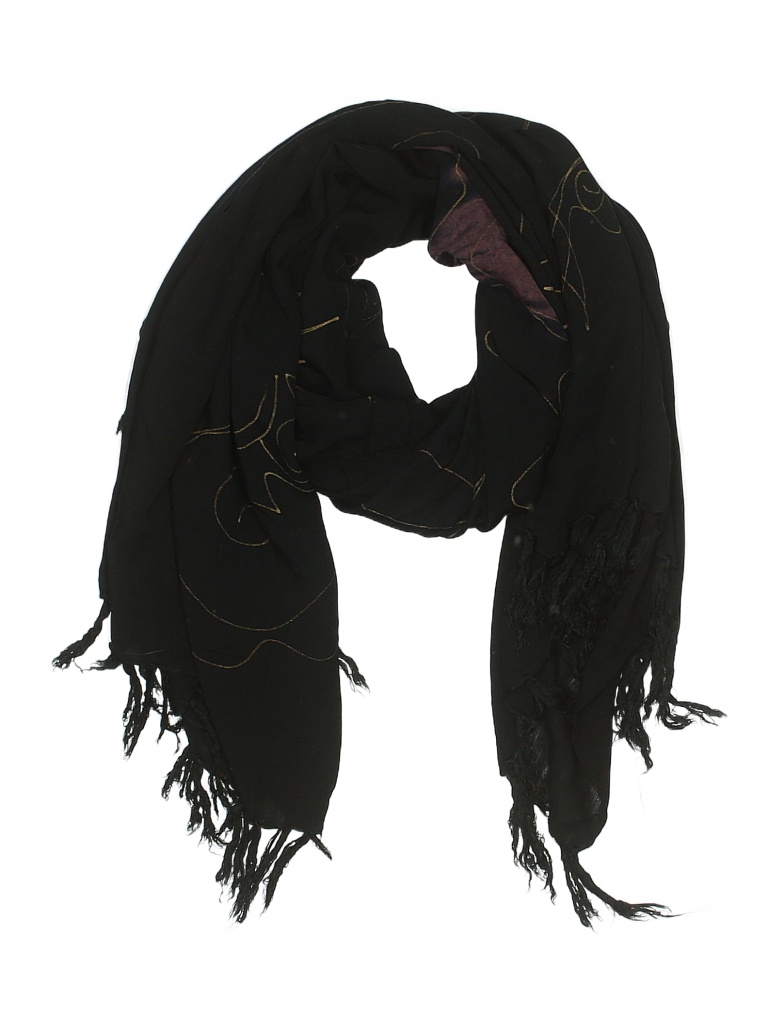 Assorted Brands 100% Rayon Solid Black Scarf One Size - 64% off | ThredUp