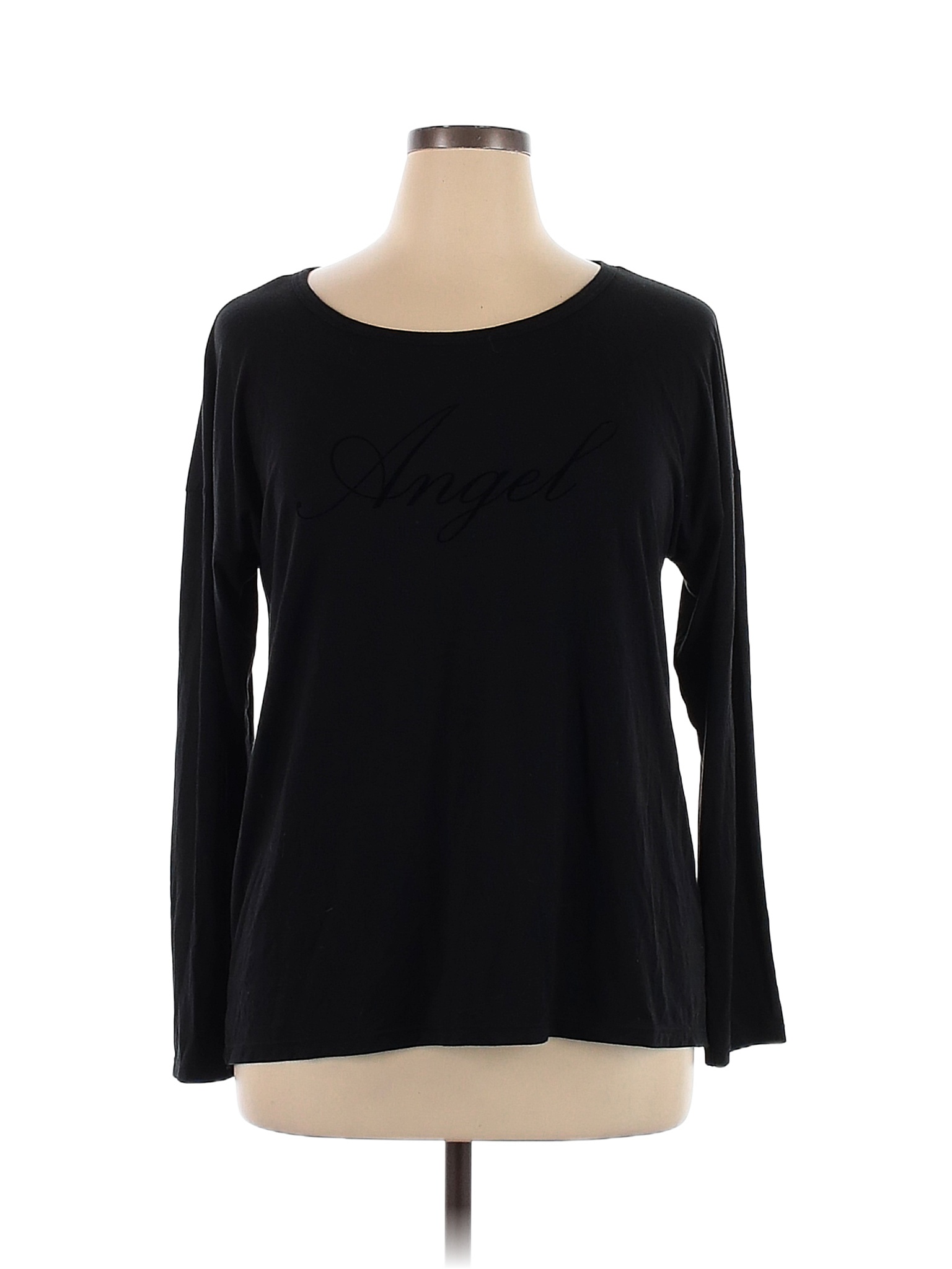 Victorias Secret Solid Black Long Sleeve Top Size Xl 62 Off Thredup