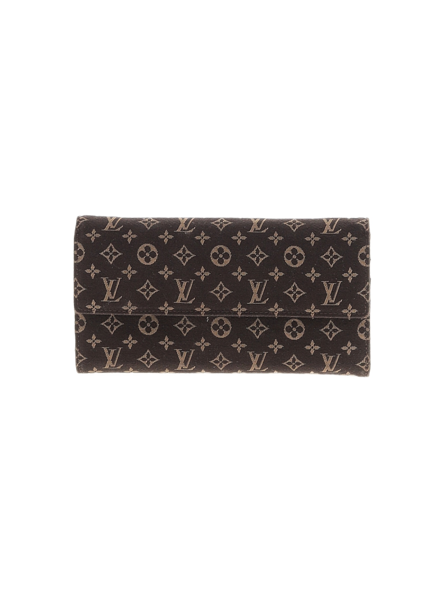 Louis Vuitton Black Brown Monogram Mini Lin Sarah Wallet One Size - 34% ...