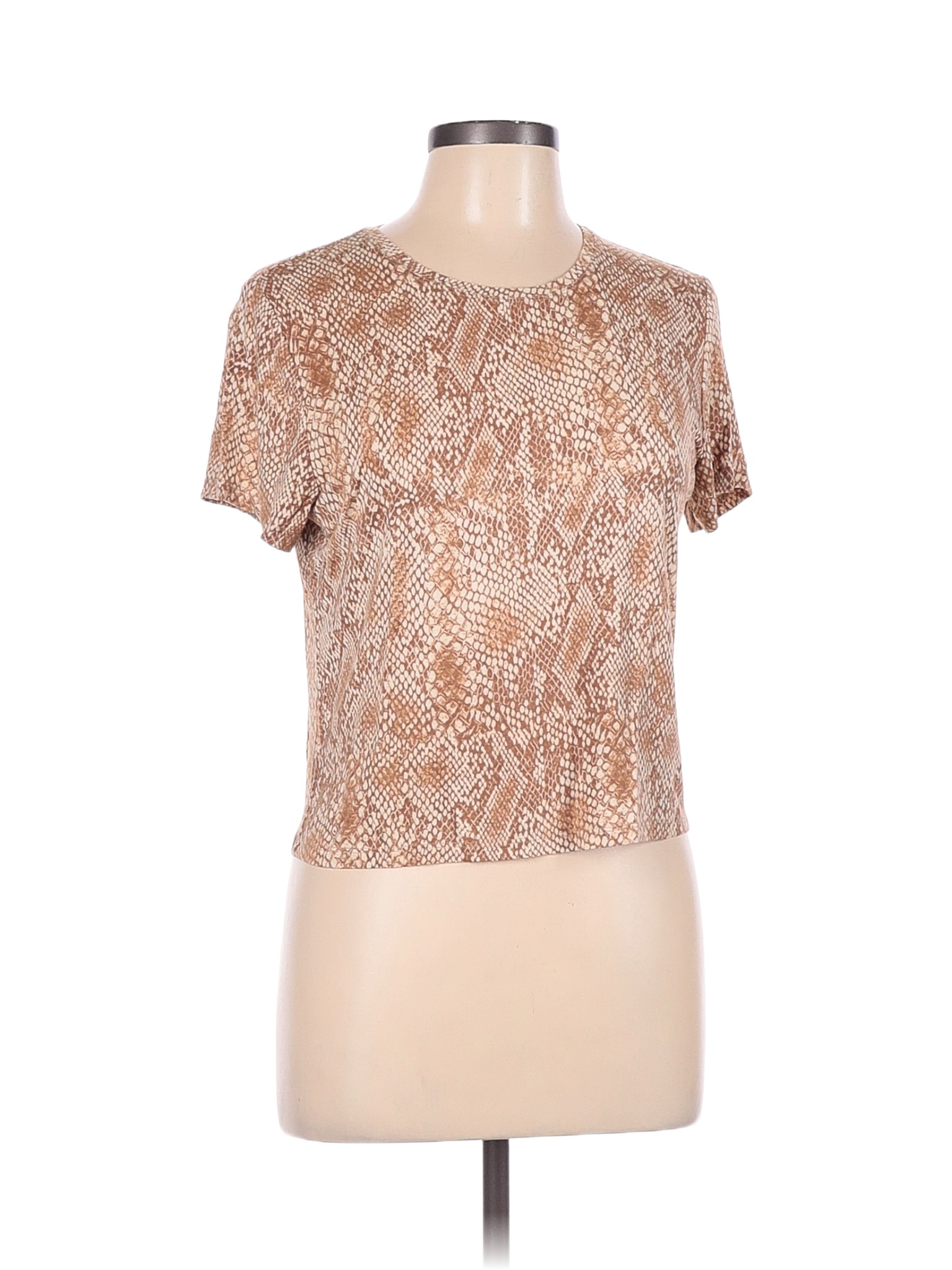 Babaton Brown Short Sleeve T-Shirt Size L - 69% off | thredUP