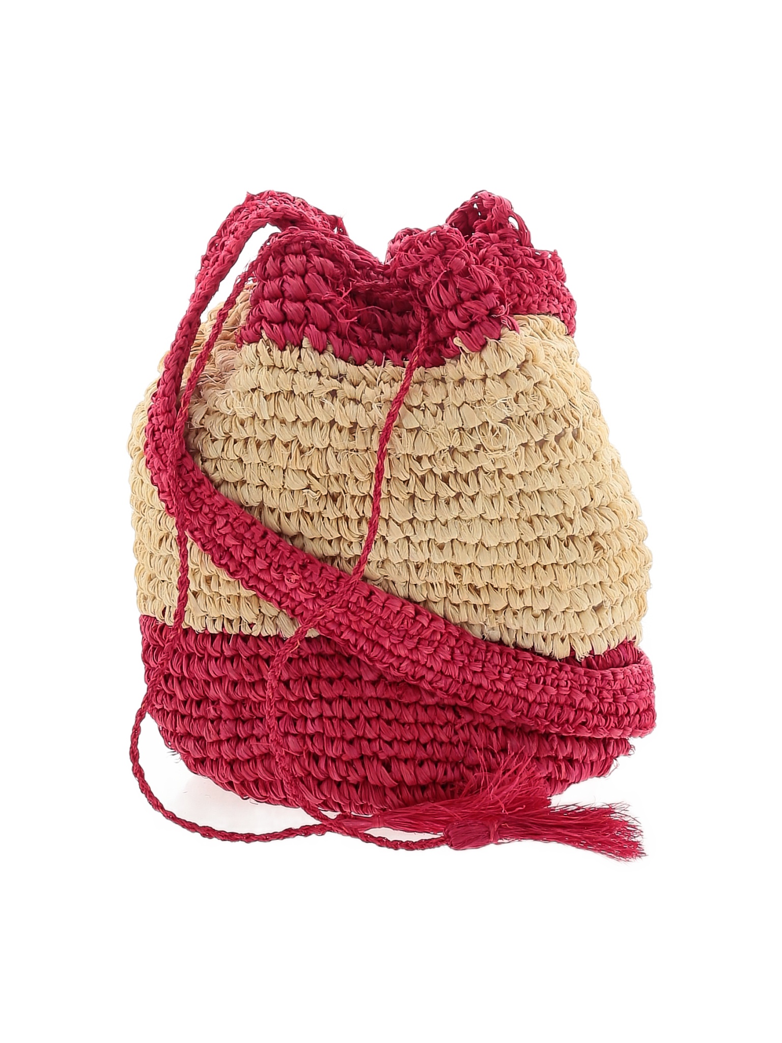 Antik Batik Solid Batik Multi Color Red Bucket Bag One Size - 79% off ...