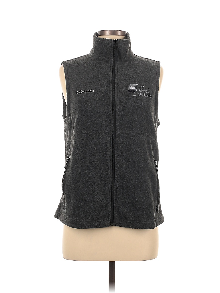 Columbia 100% Polyester Solid Gray Vest Size M - 63% off | thredUP