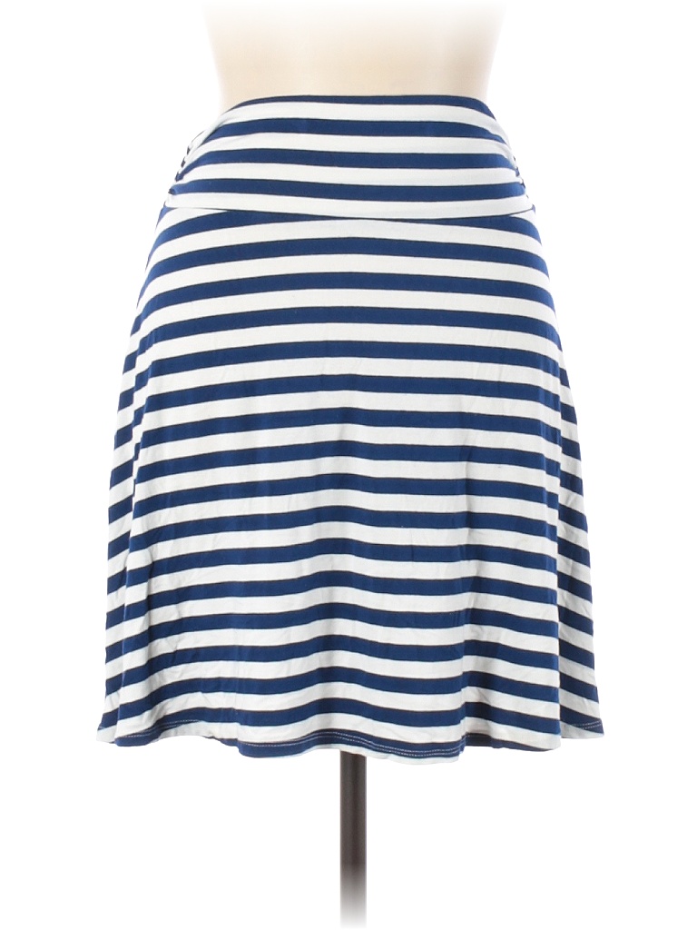 Merona Stripes Multi Color Blue Casual Skirt Size M 63 Off Thredup