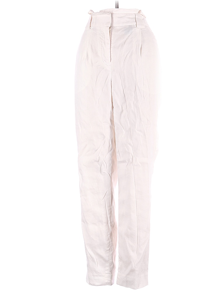 Express Solid White Linen Pants Size 6 - 62% off | thredUP