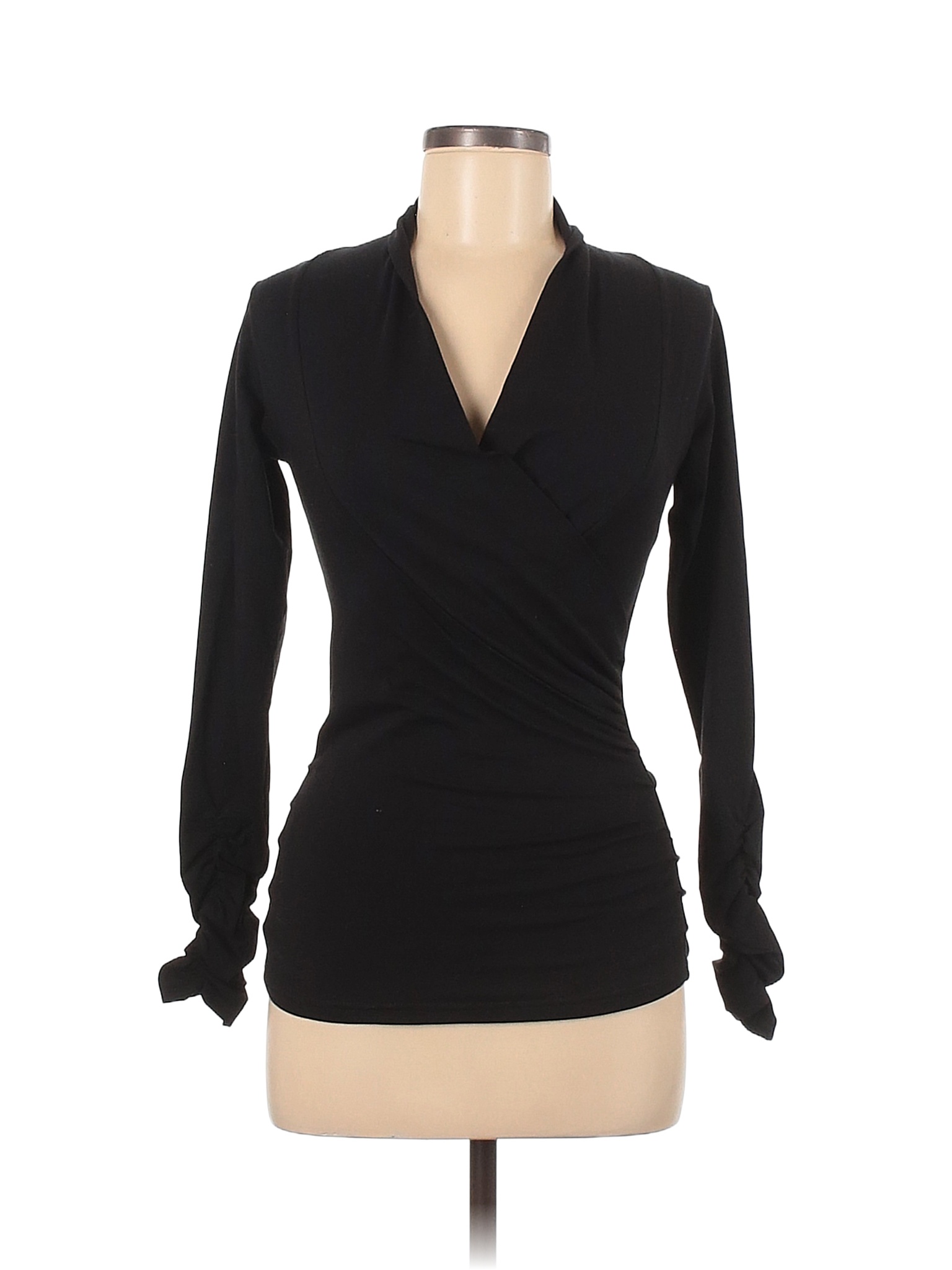 Devi Solid Black Long Sleeve Top Size S - 85% off | thredUP