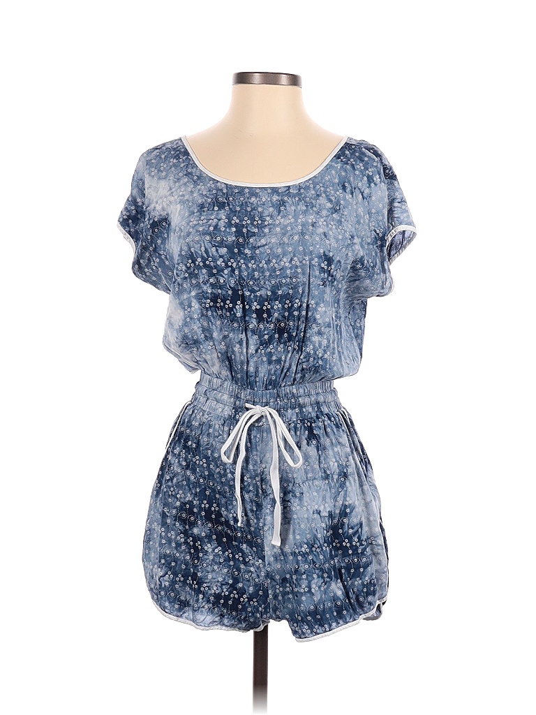 BCBGeneration 100% Rayon Multi Color Blue Romper Size XS - 87% off ...