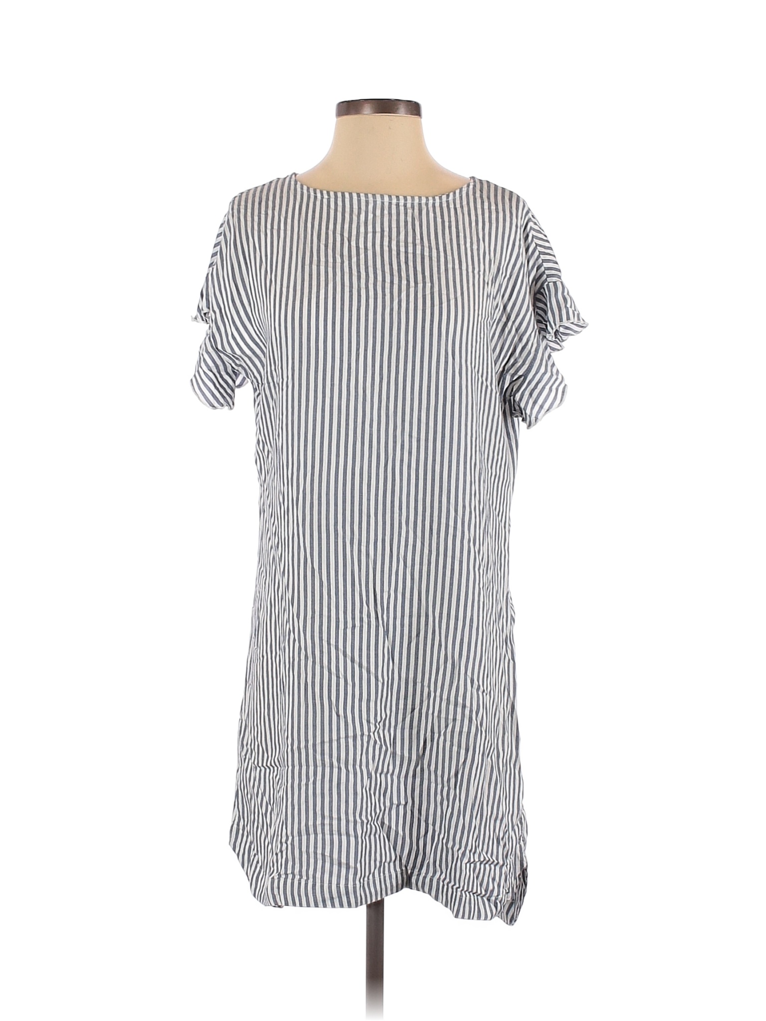 Beachlunchlounge Stripes Multi Color Gray Casual Dress Size S 76 Off