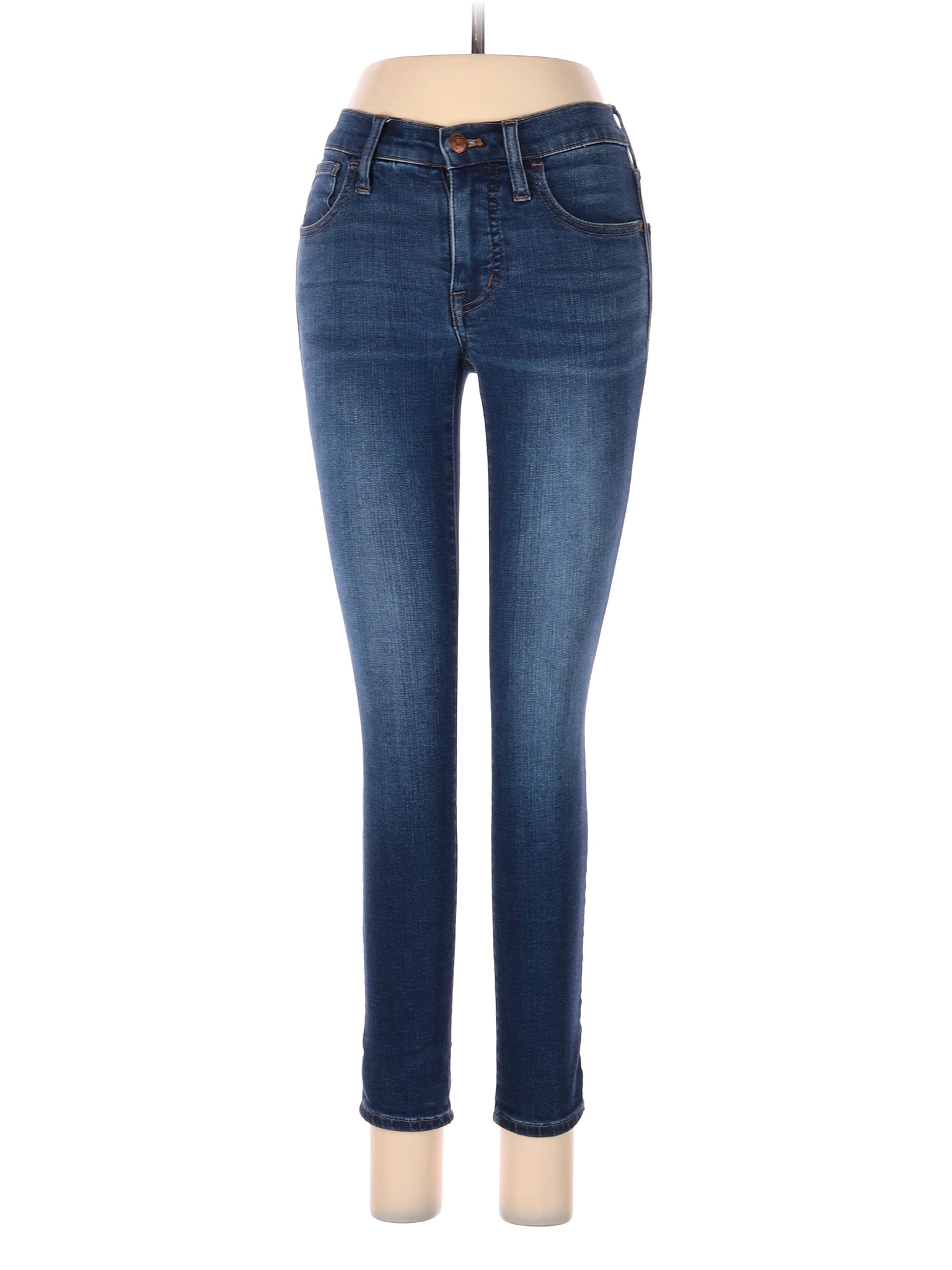 Madewell Solid Blue Petite Roadtripper Jeans in Jansen Wash 23 Waist ...