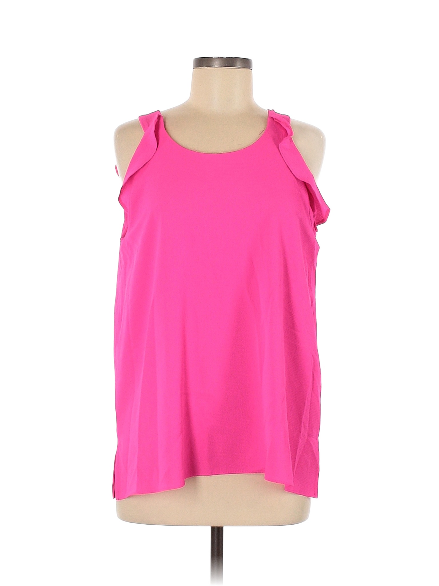 Umgee 100 Polyester Solid Colored Pink Sleeveless Blouse Size M 62