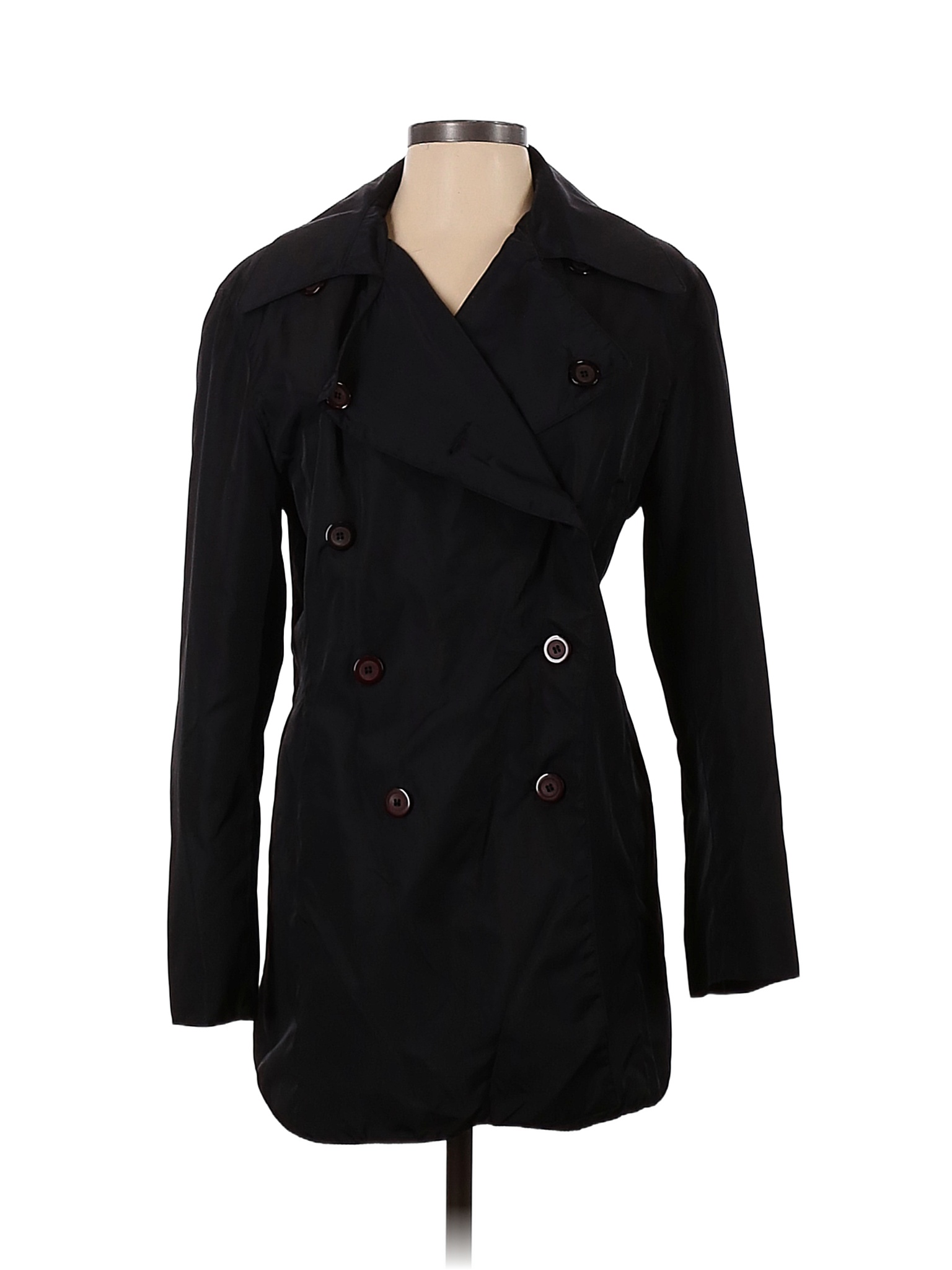 Express 100% Nylon Solid Black Blue Coat Size S - 75% off | thredUP