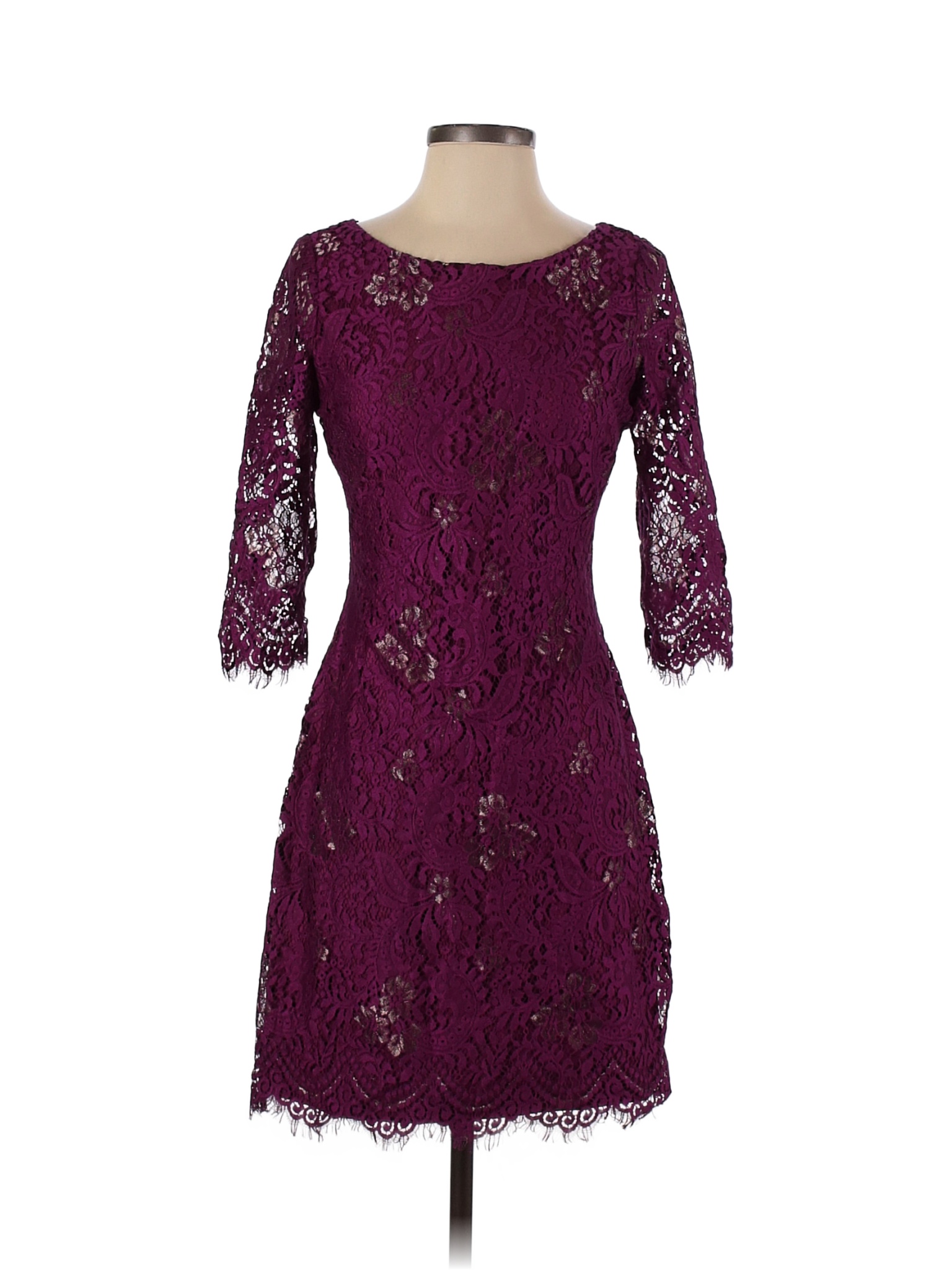 Ivanka Trump Solid Colored Purple Cocktail Dress Size 4 - 80% off | thredUP