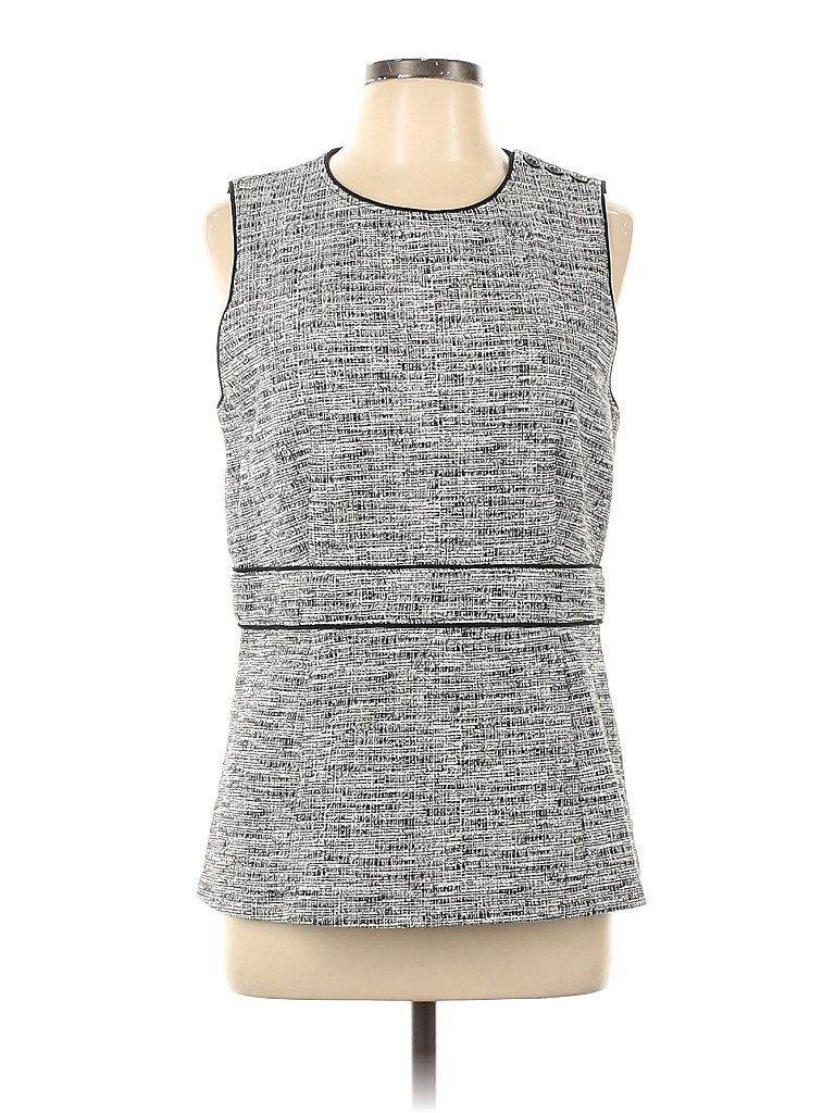 Ann Taylor Gray Black Sleeveless Top Size L - 71% off | thredUP