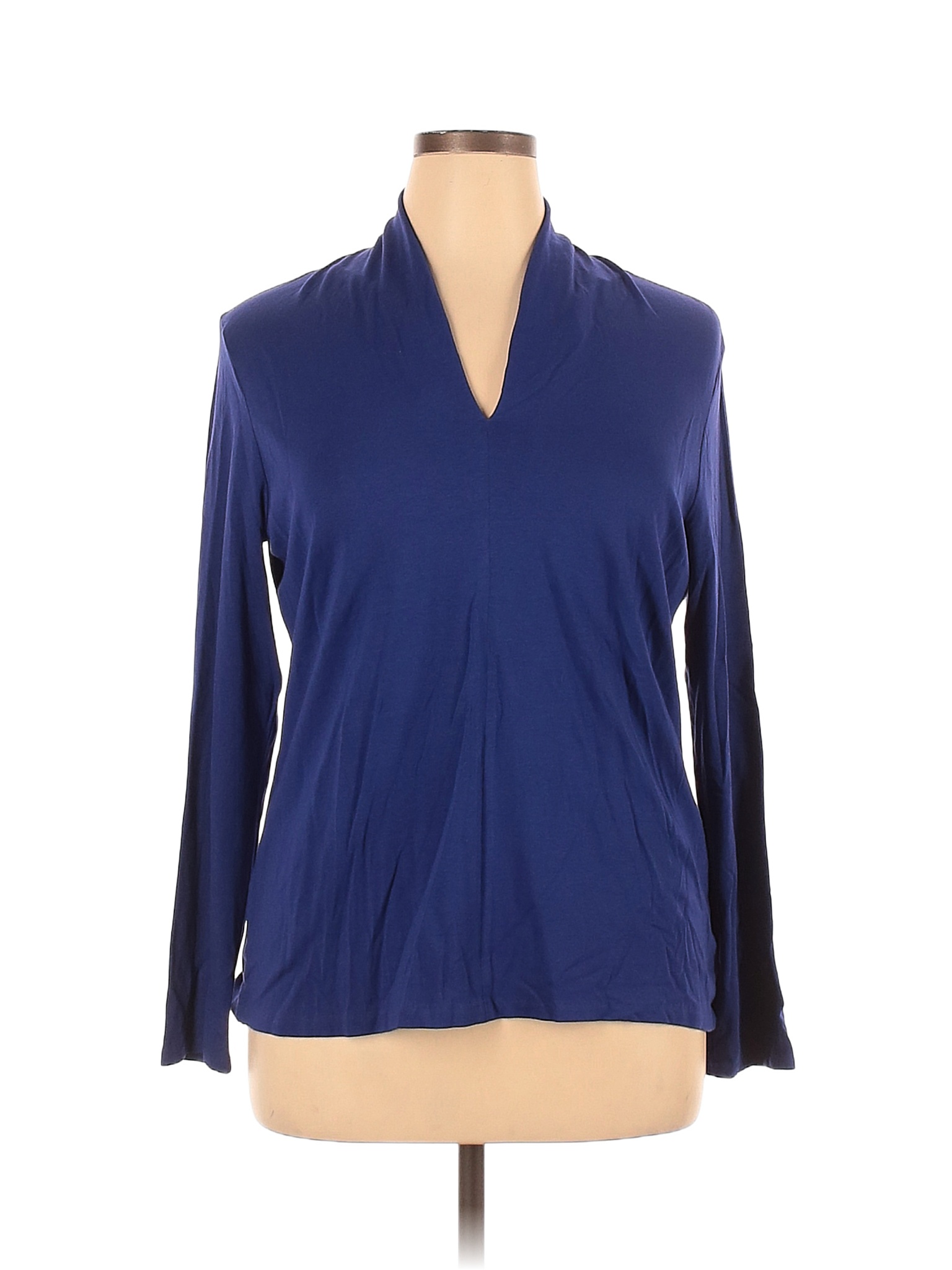 Talbots Outlet Blue Long Sleeve Top Size 1X (Plus) - 62% off | thredUP