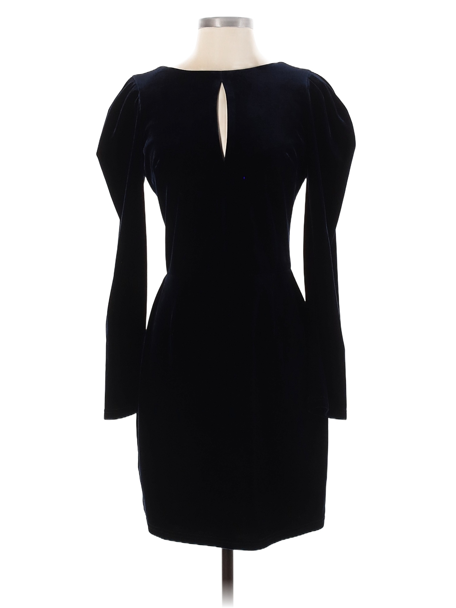 Adelyn Rae Solid Black Blue Velvet Stella Mini Dress Size L - 75% off ...