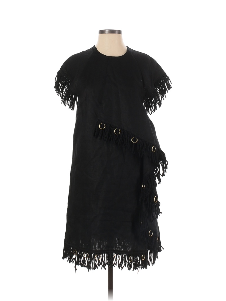 Stevie May 100 Linen Solid Black Casual Dress Size S 79 Off Thredup