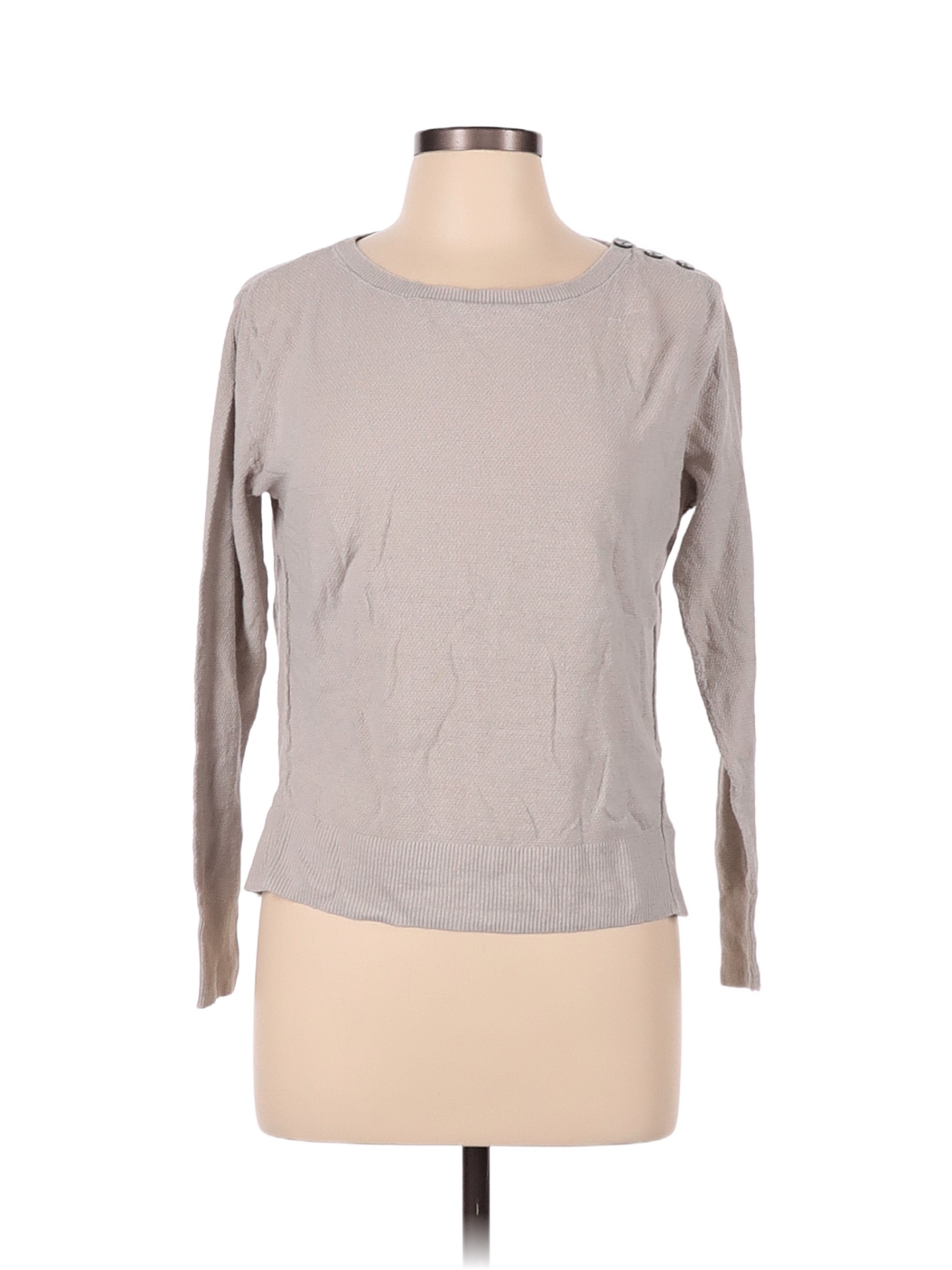 Sigrid Olsen Solid Tan Pullover Sweater Size M - 80% off | thredUP