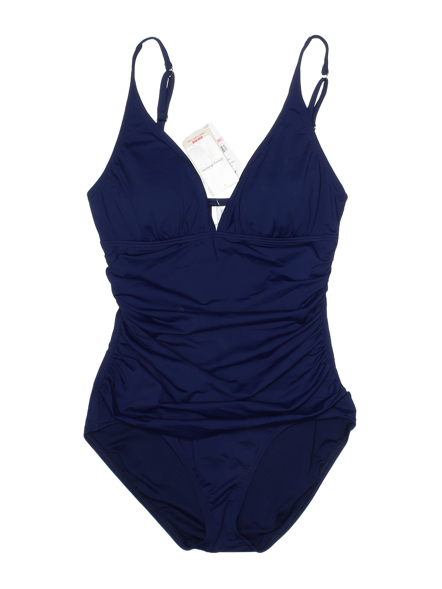 Tommy Bahama 100% Polymide Solid Navy Blue One Piece Swimsuit Size 10 ...